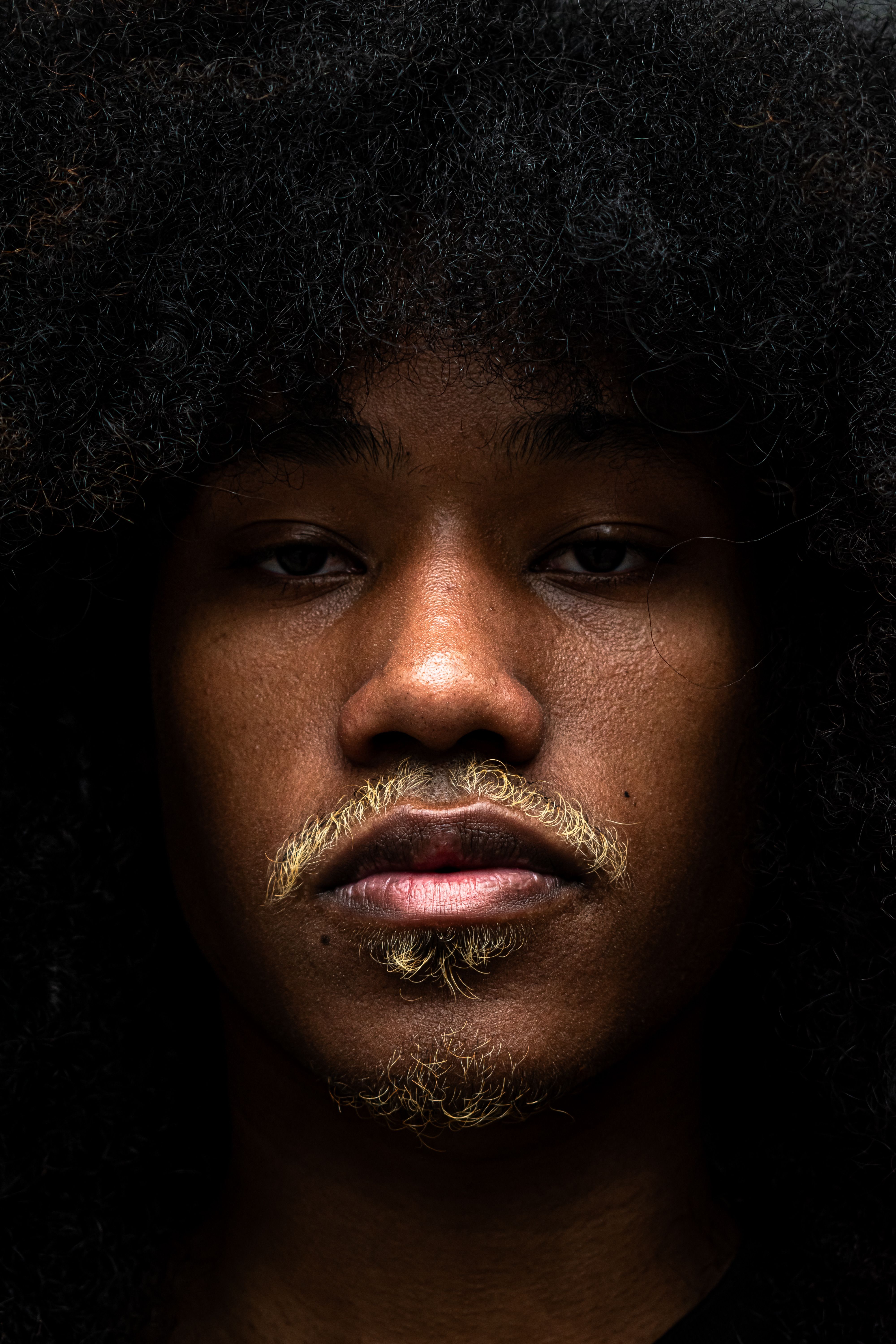 Close-up Portrait with Unique Beard Styling · Free Stock Photo