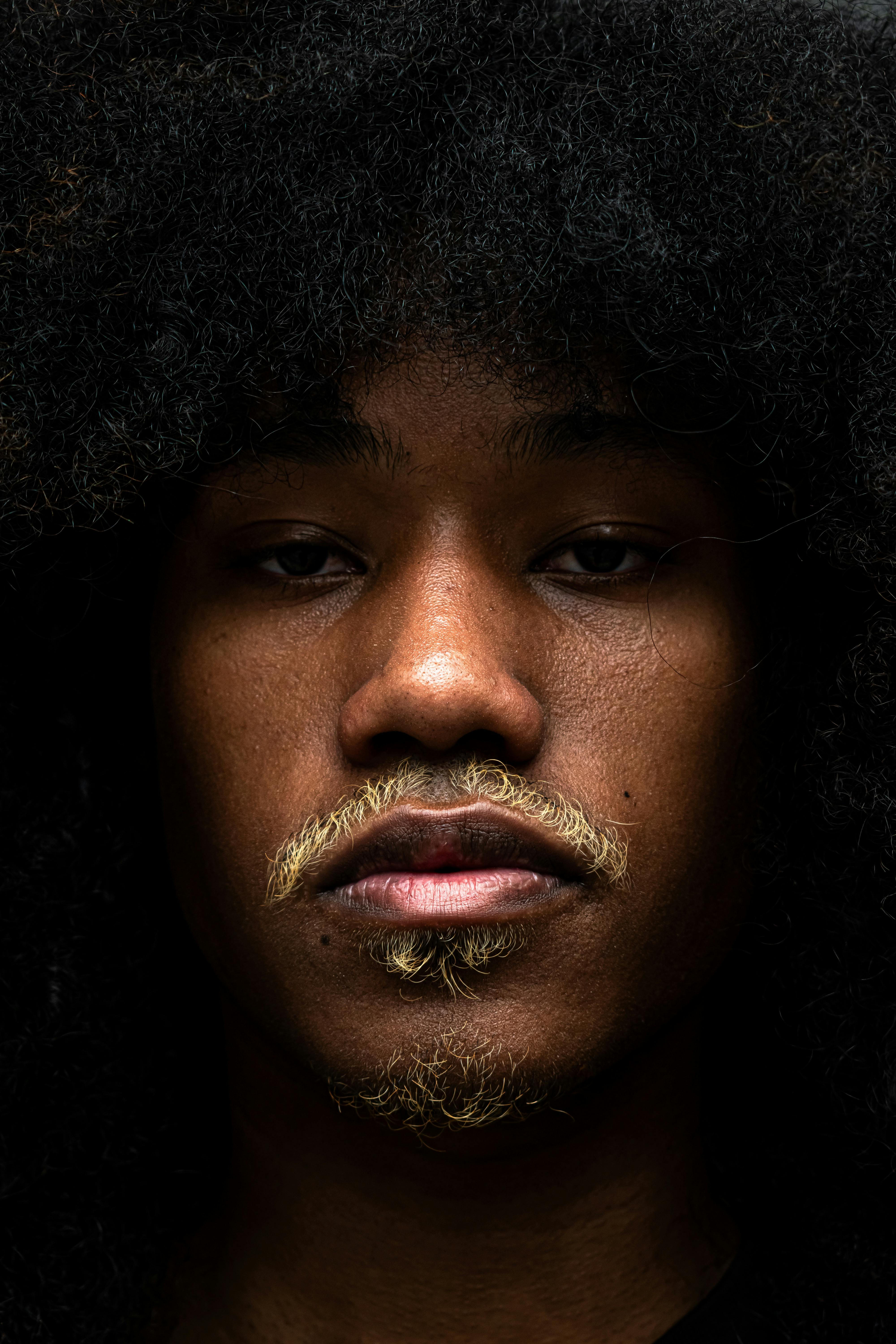 Close-up Portrait with Unique Beard Styling · Free Stock Photo