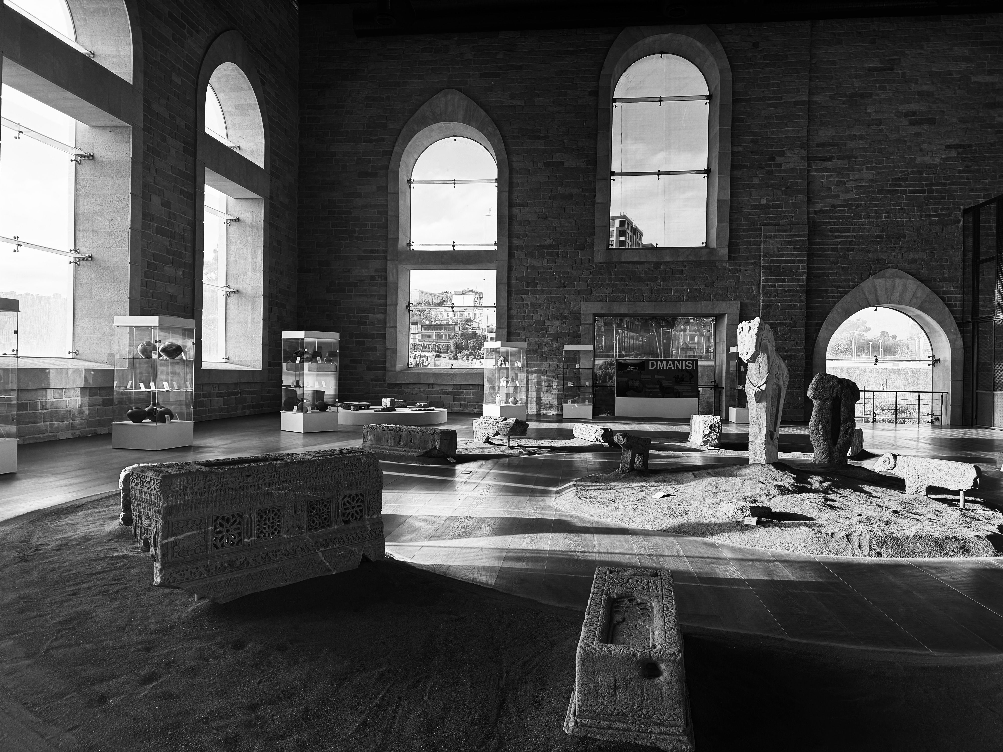 Black and White Historic Museum Interior · Free Stock Photo