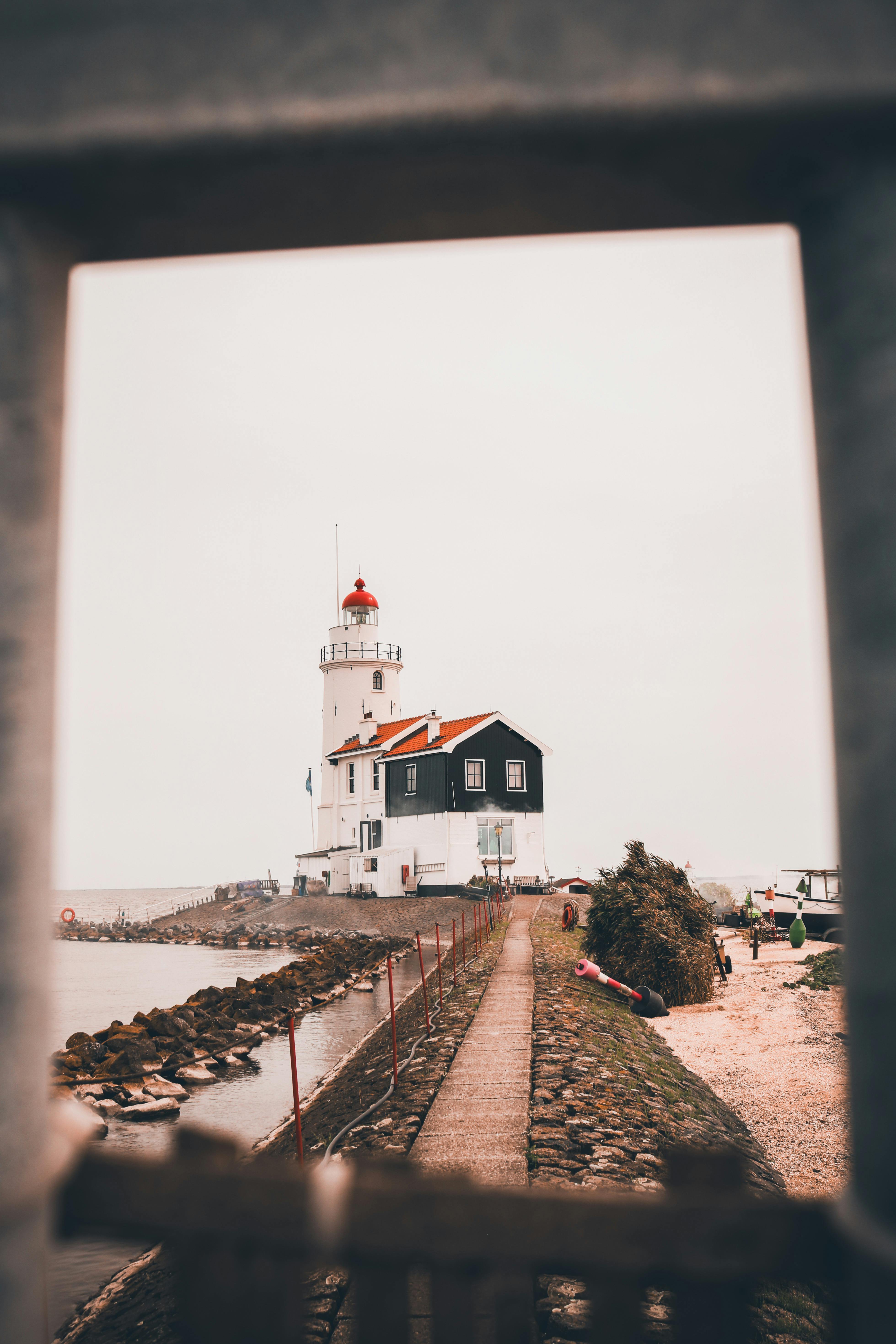 Iconic Marken Lighthouse by the Sea · Free Stock Photo