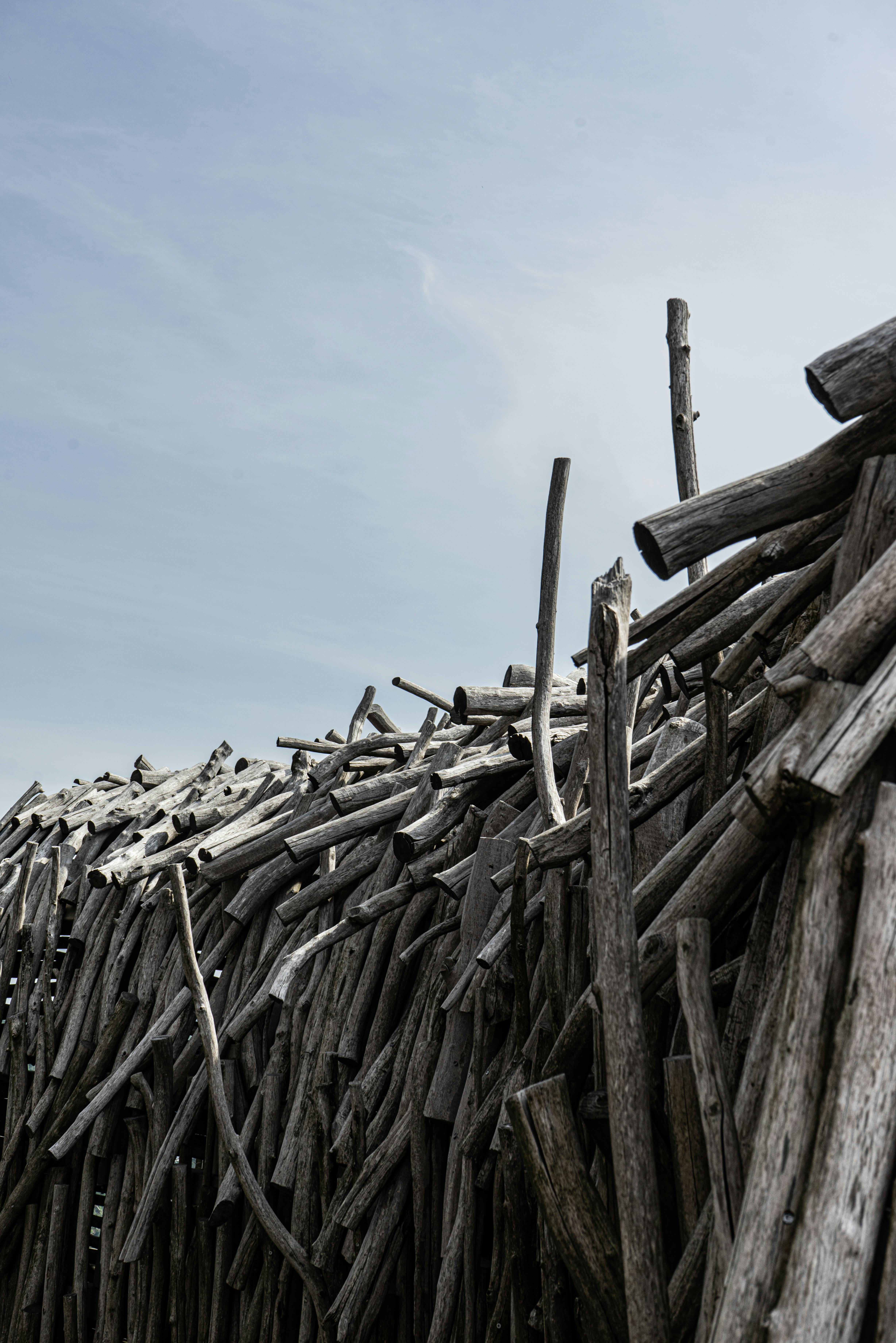 Rustic Wooden Structure Against Blue Sky · Free Stock Photo