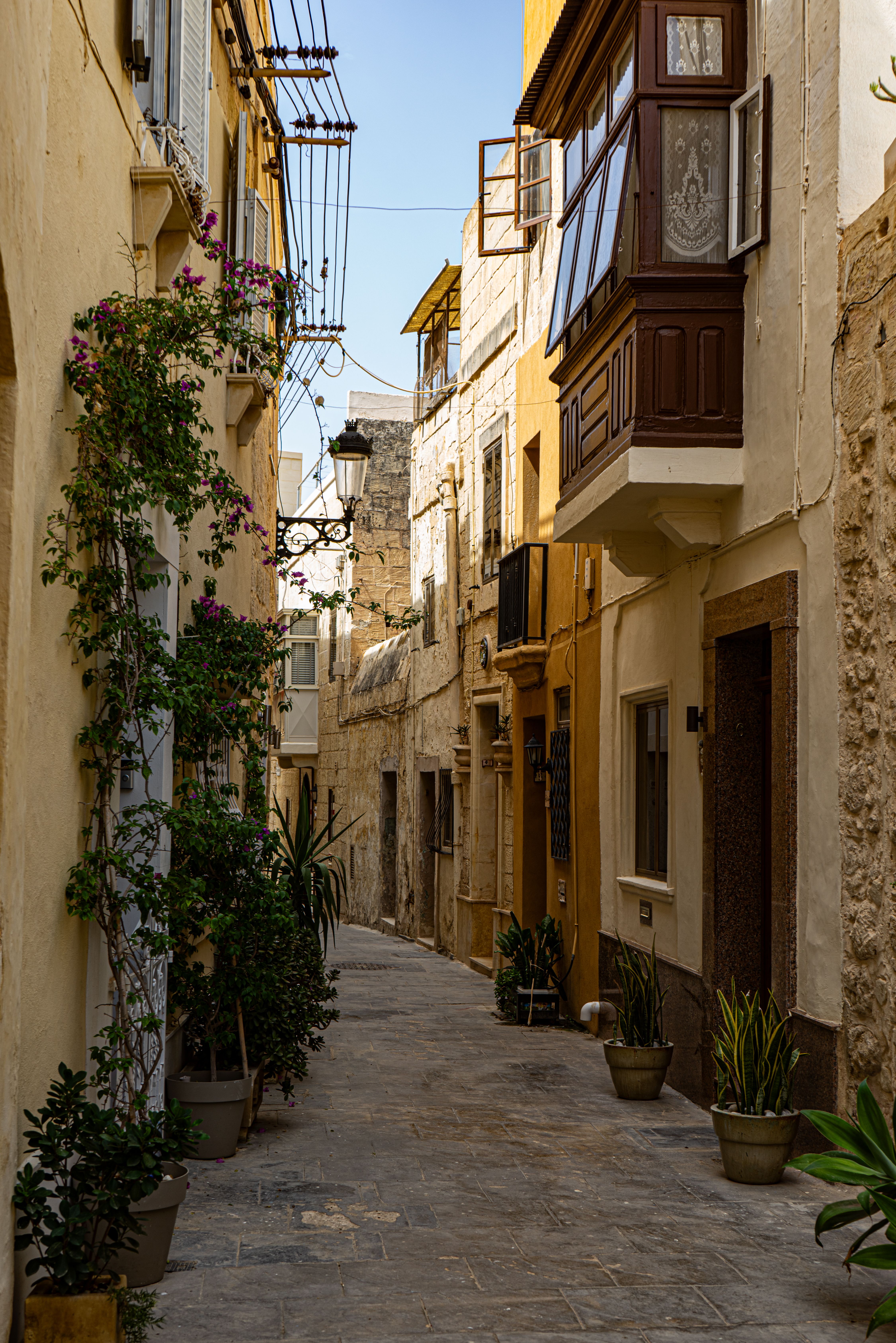 Charming Narrow Street in Historic Maltese Town · Free Stock Photo