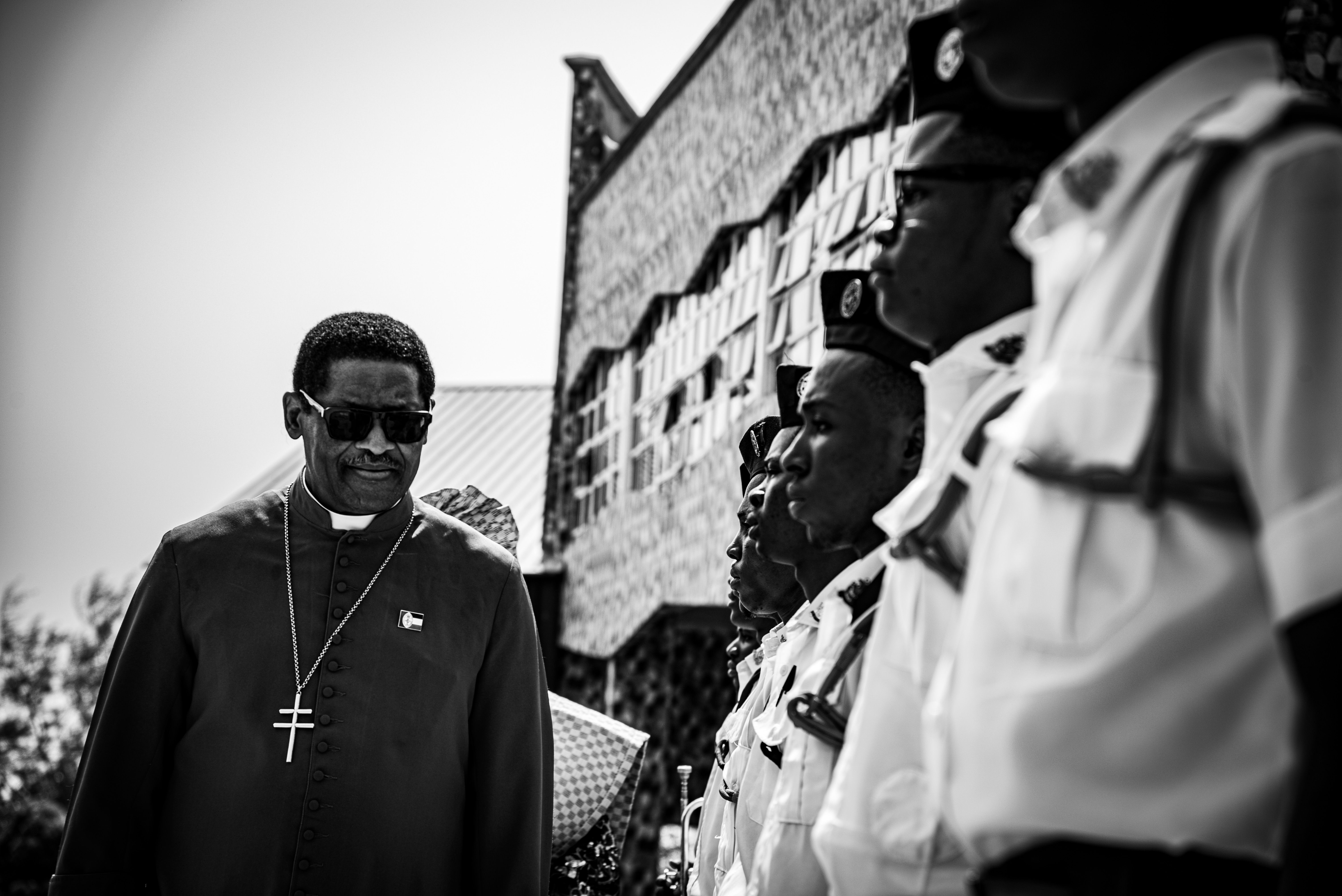 Black and White Procession with Religious Leader · Free Stock Photo