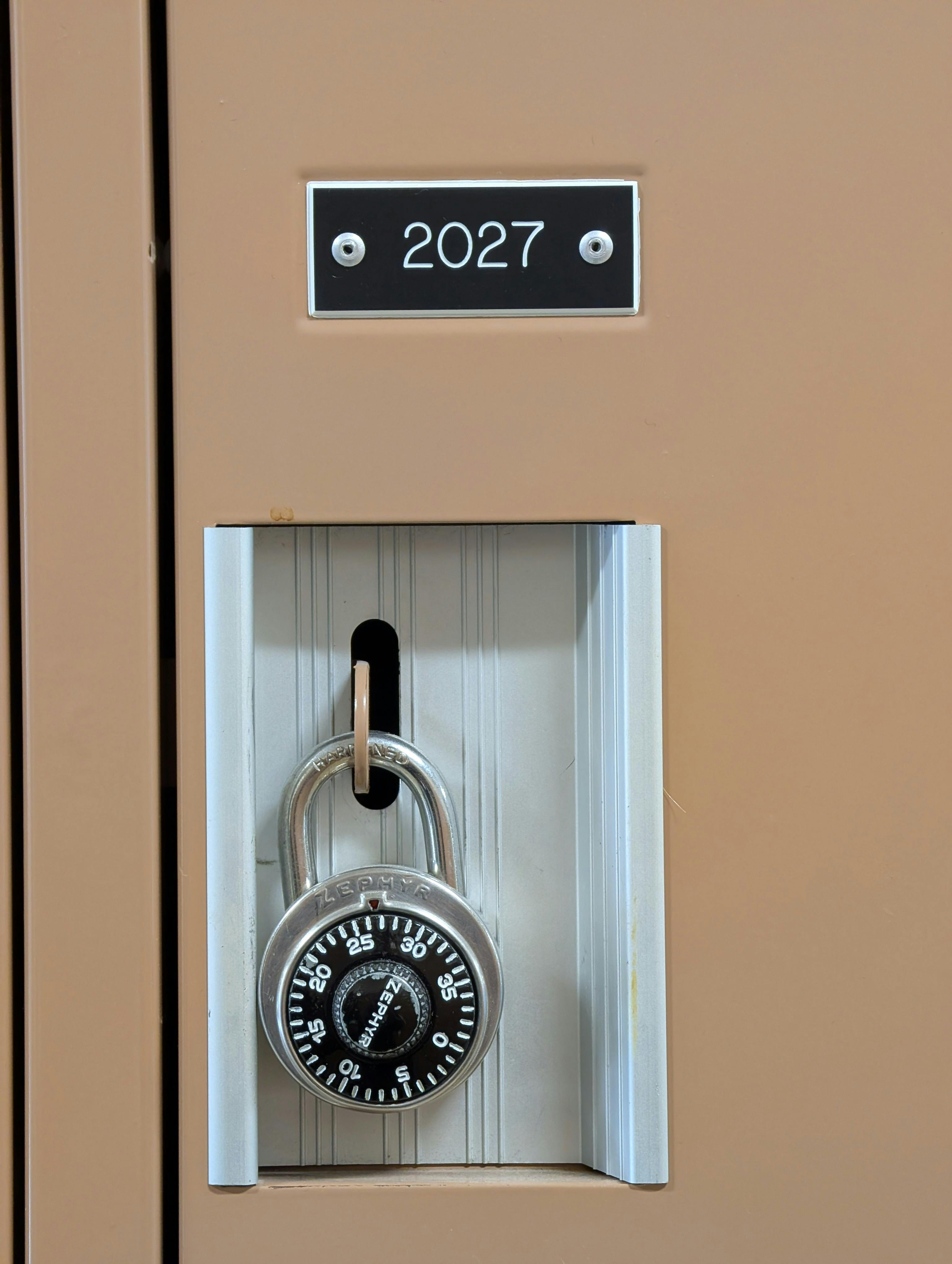 Secure School Locker with Combination Lock · Free Stock Photo