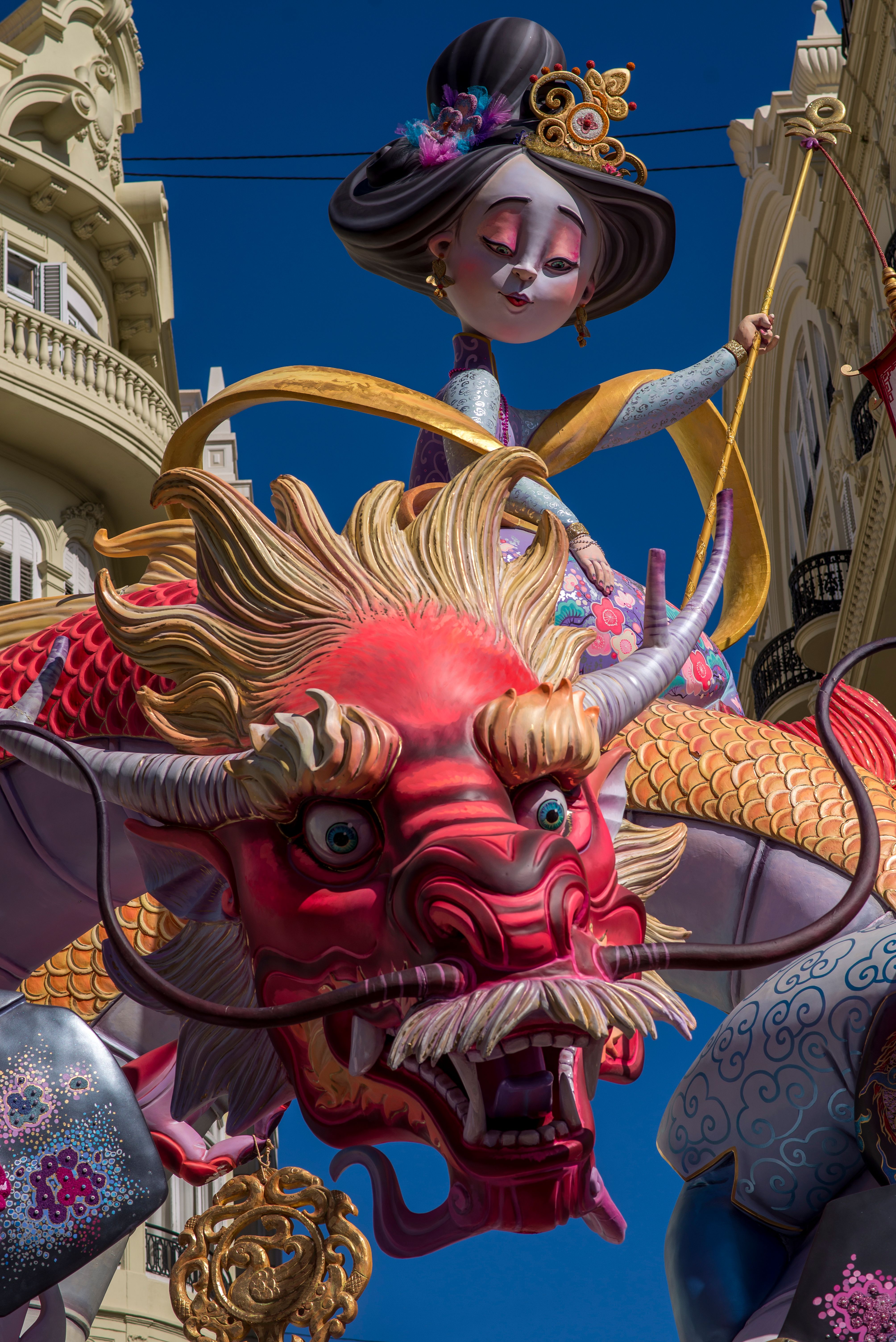 Colorful parade float during festival · Free Stock Photo