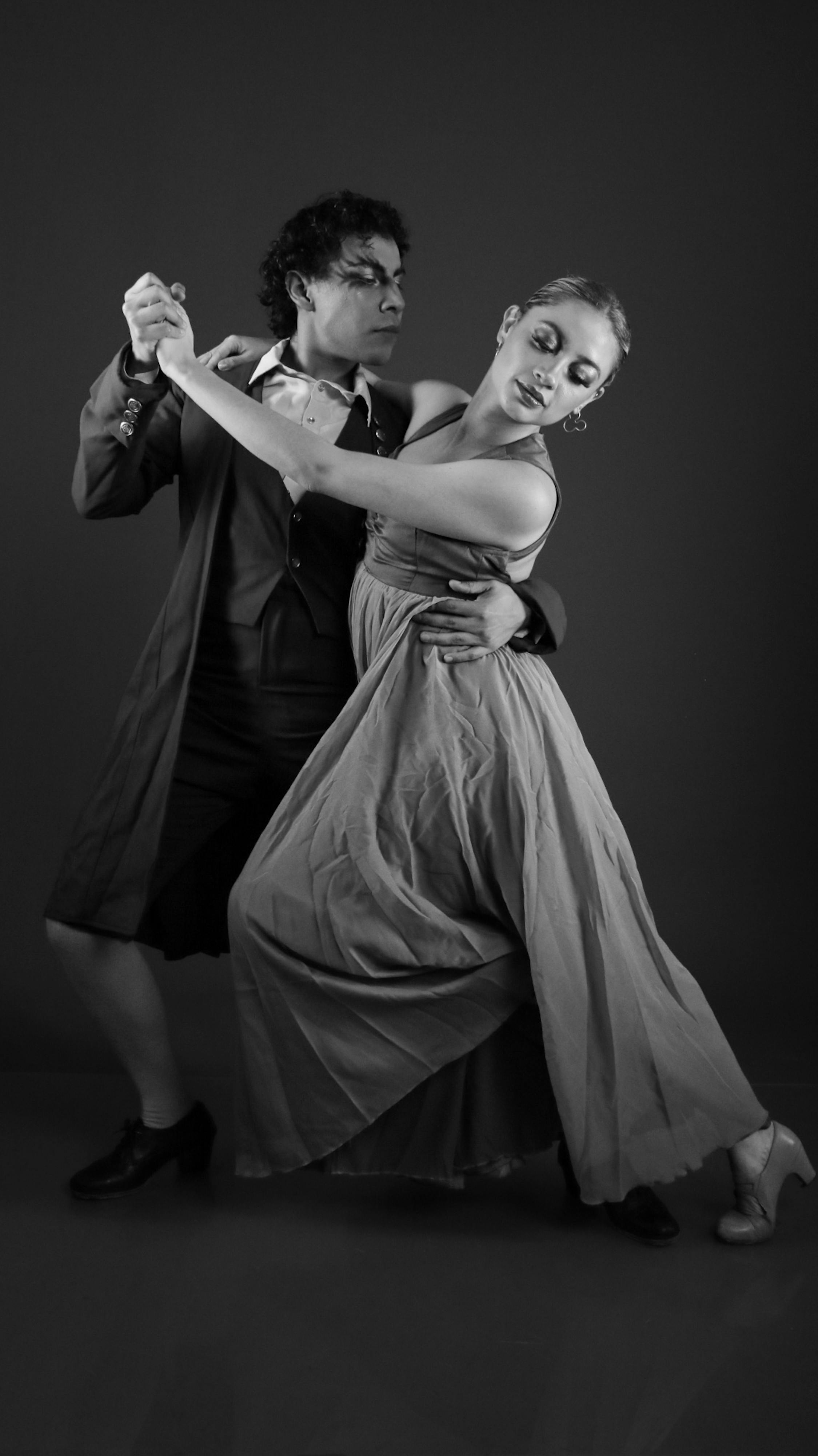 Dramatic Black and White Tango Dance Portrait · Free Stock Photo