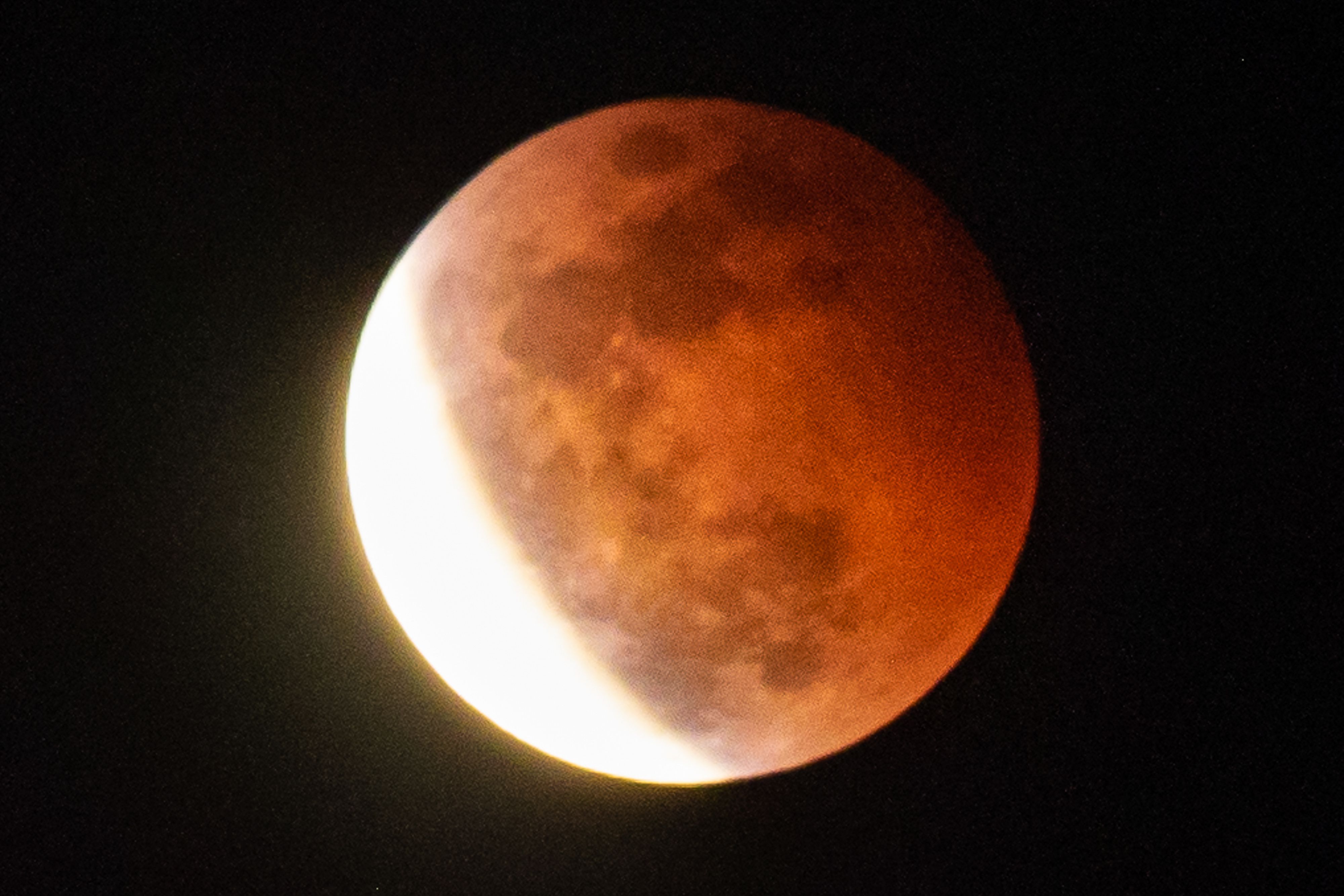 Selective Color Photography of Blood Moon · Free Stock Photo