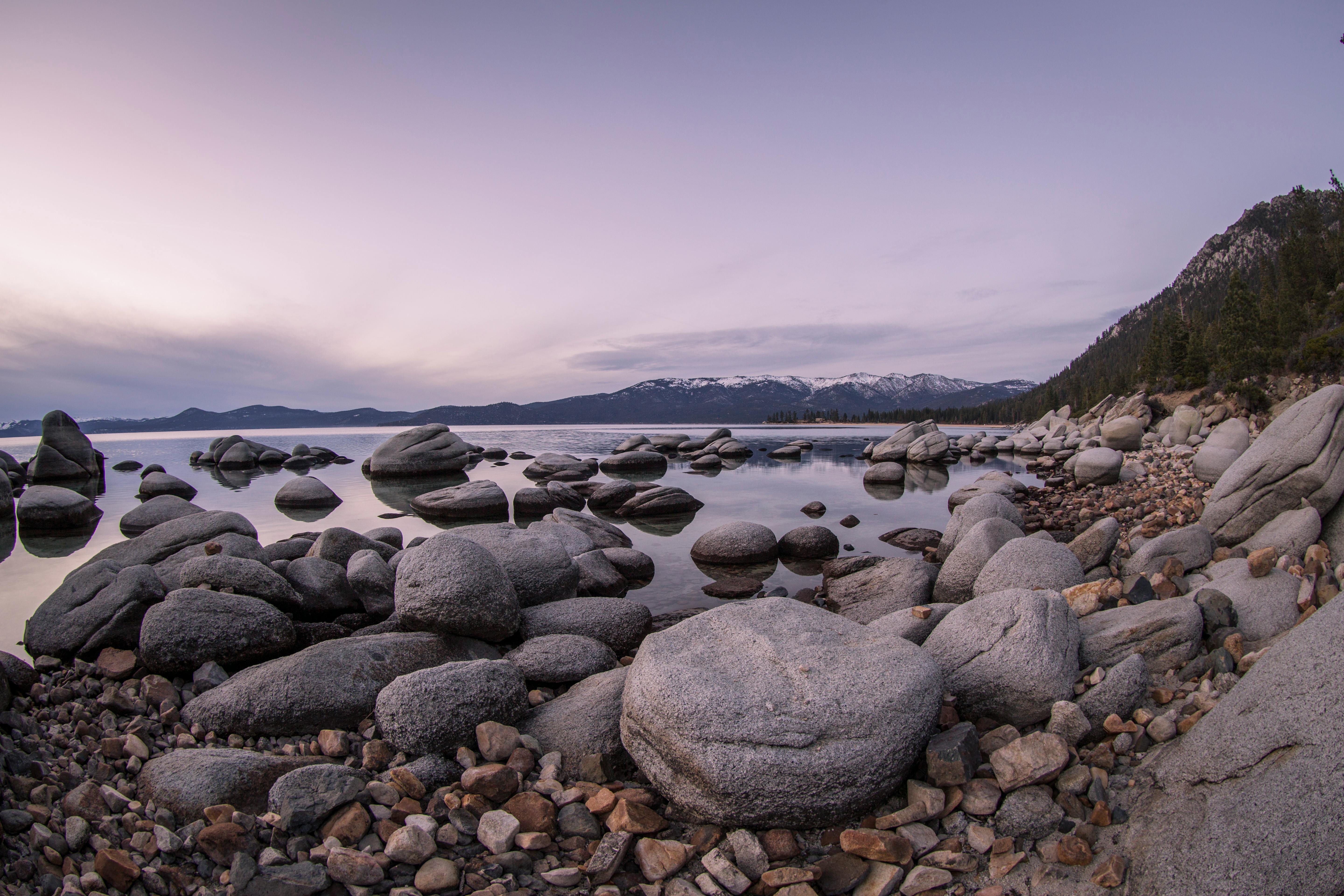 Tranquil Lake Tahoe Shoreline During Twilight · Free Stock Photo