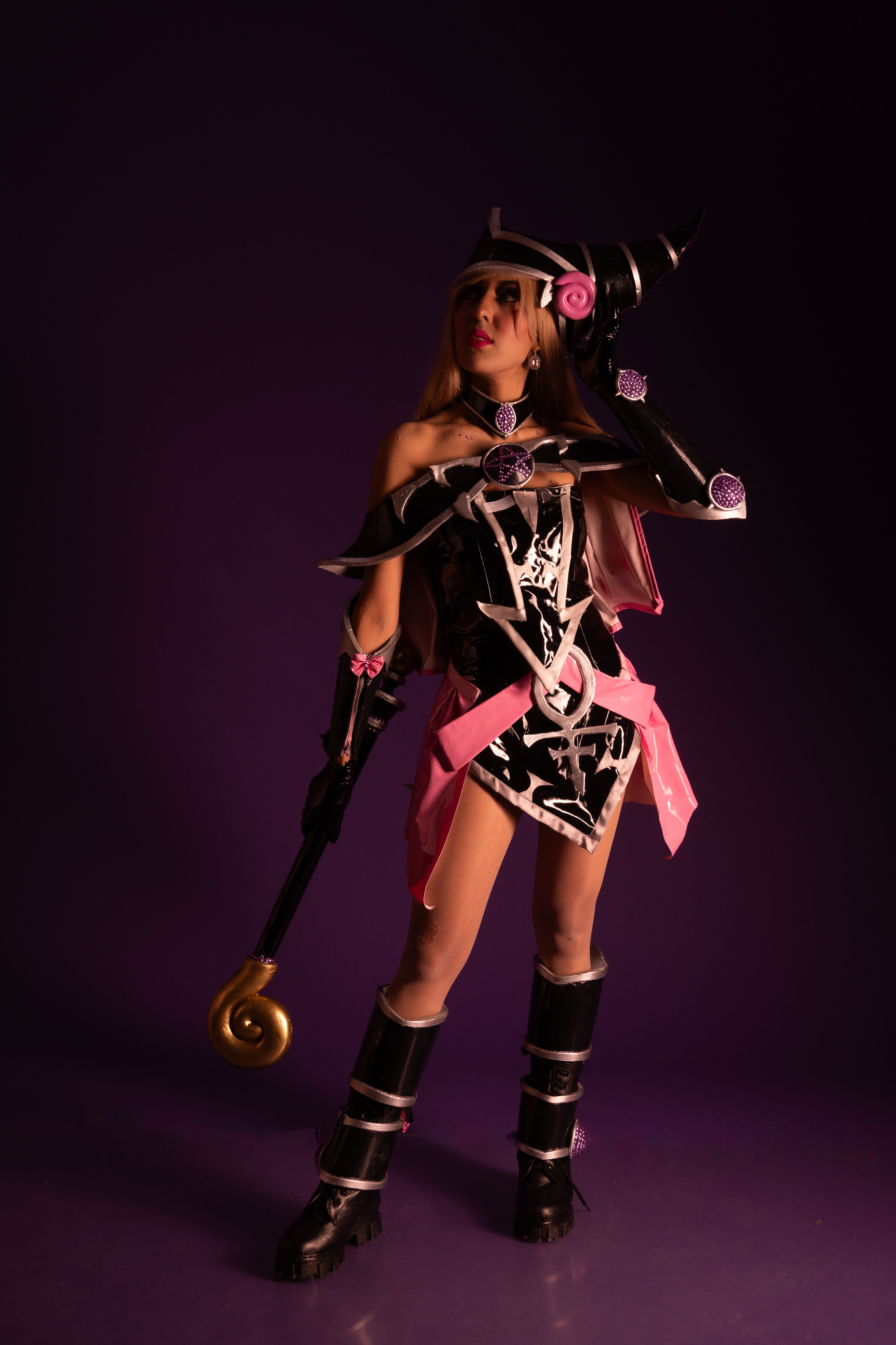 Fantasy Cosplay in Purple Studio Setting · Free Stock Photo