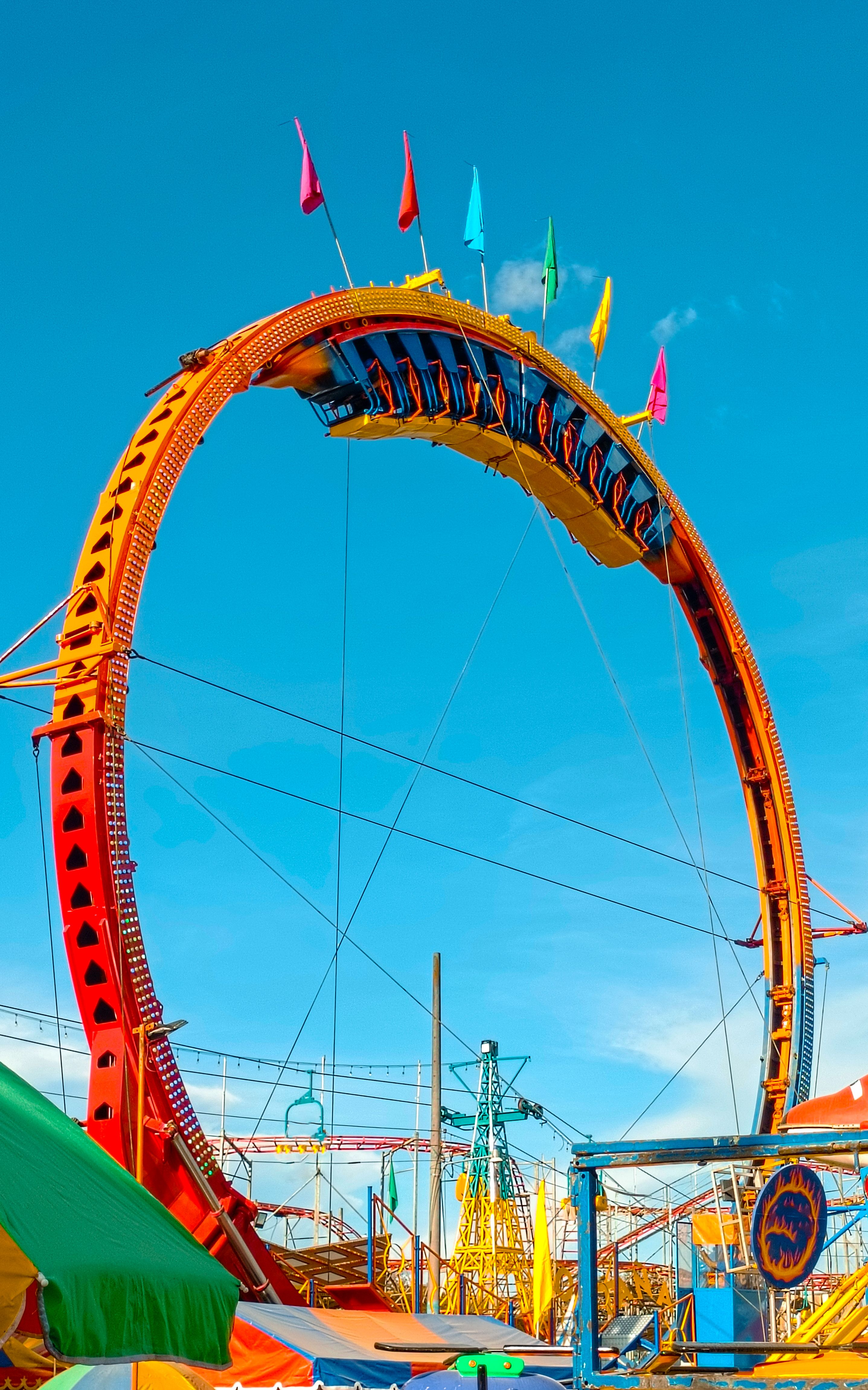 Colorful Amusement Ride at Guatemalan Fair · Free Stock Photo