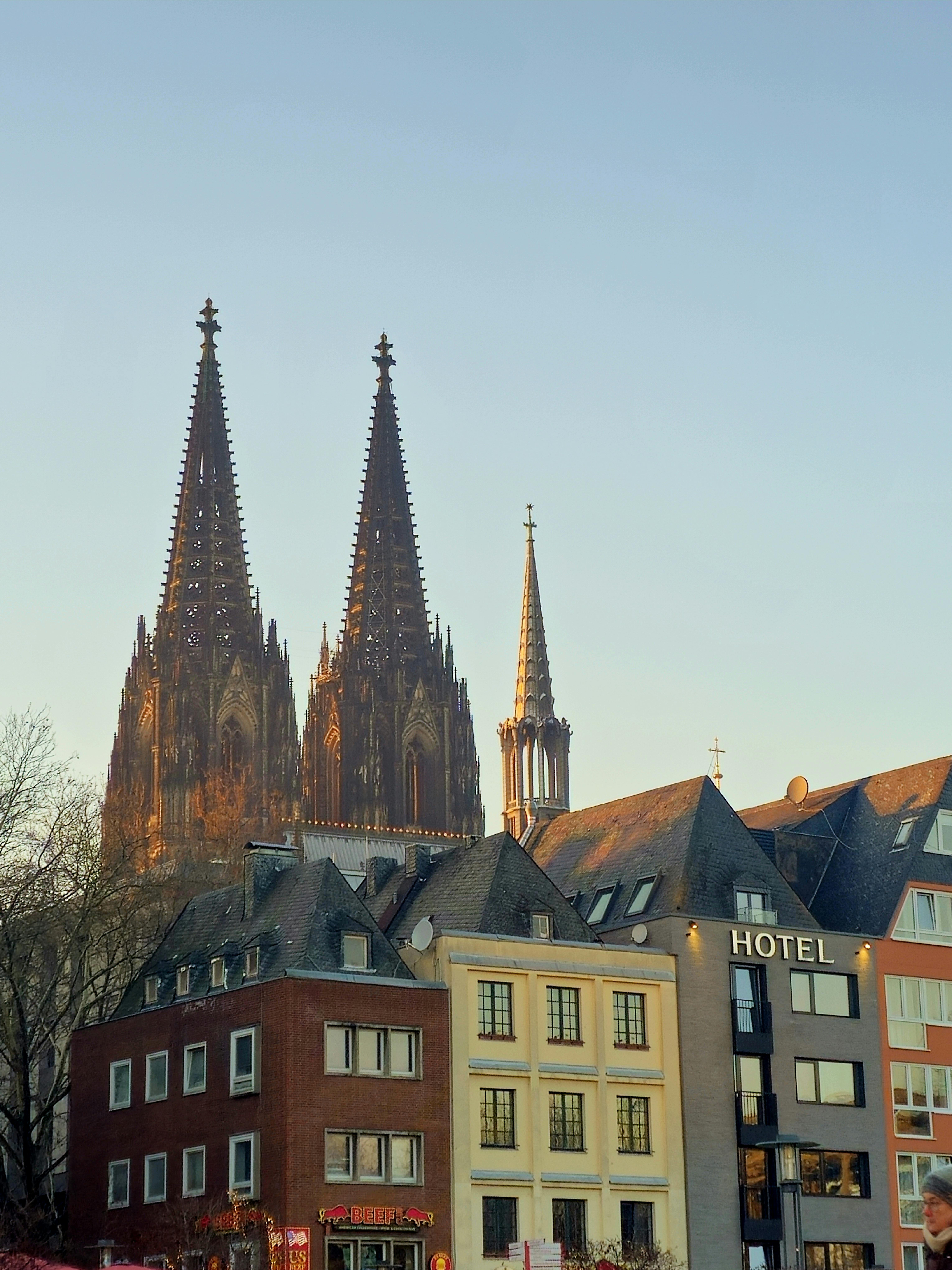 Cologne Cathedral Spires at Sunset · Free Stock Photo