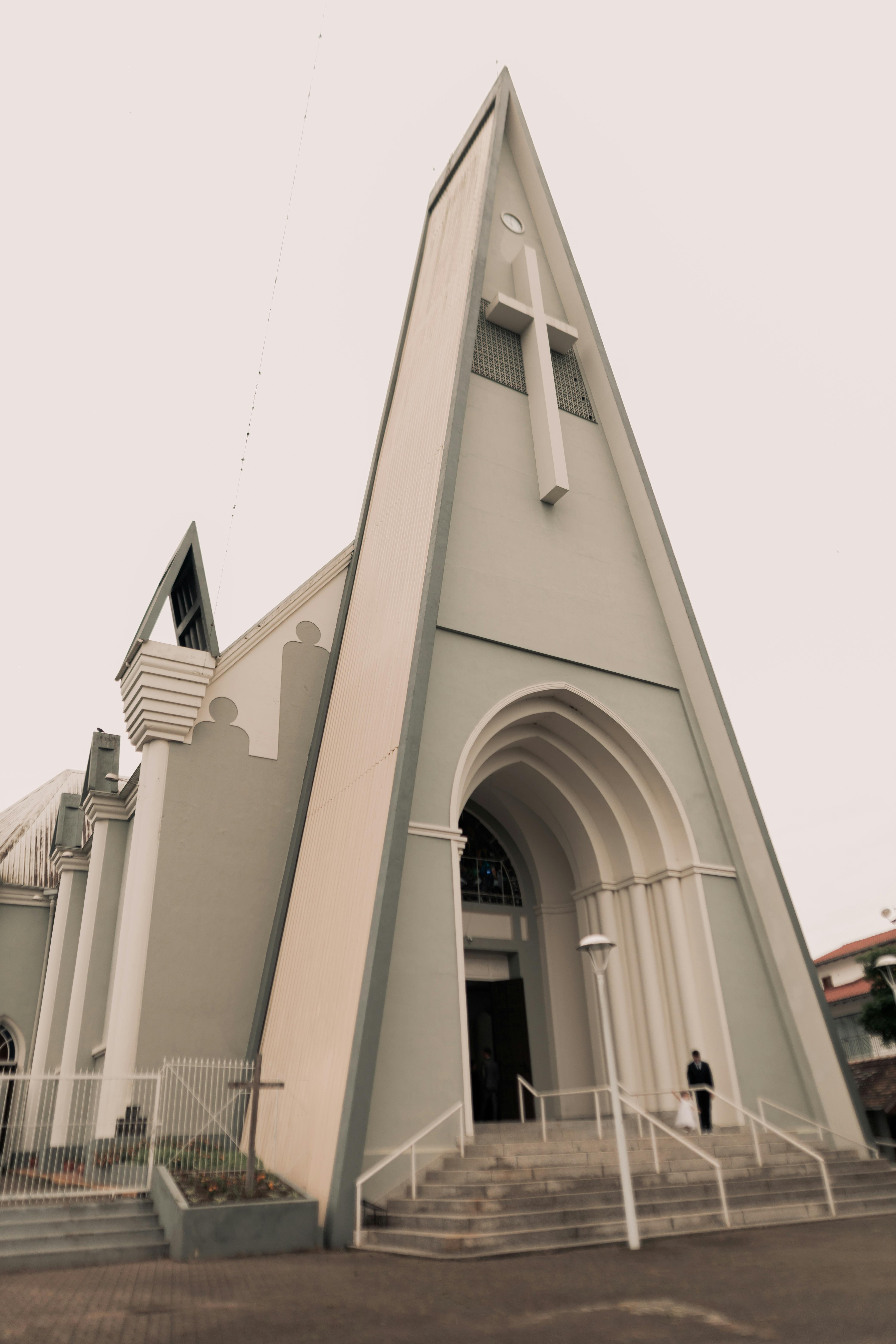 Modern Architectural Church Facade Design · Free Stock Photo