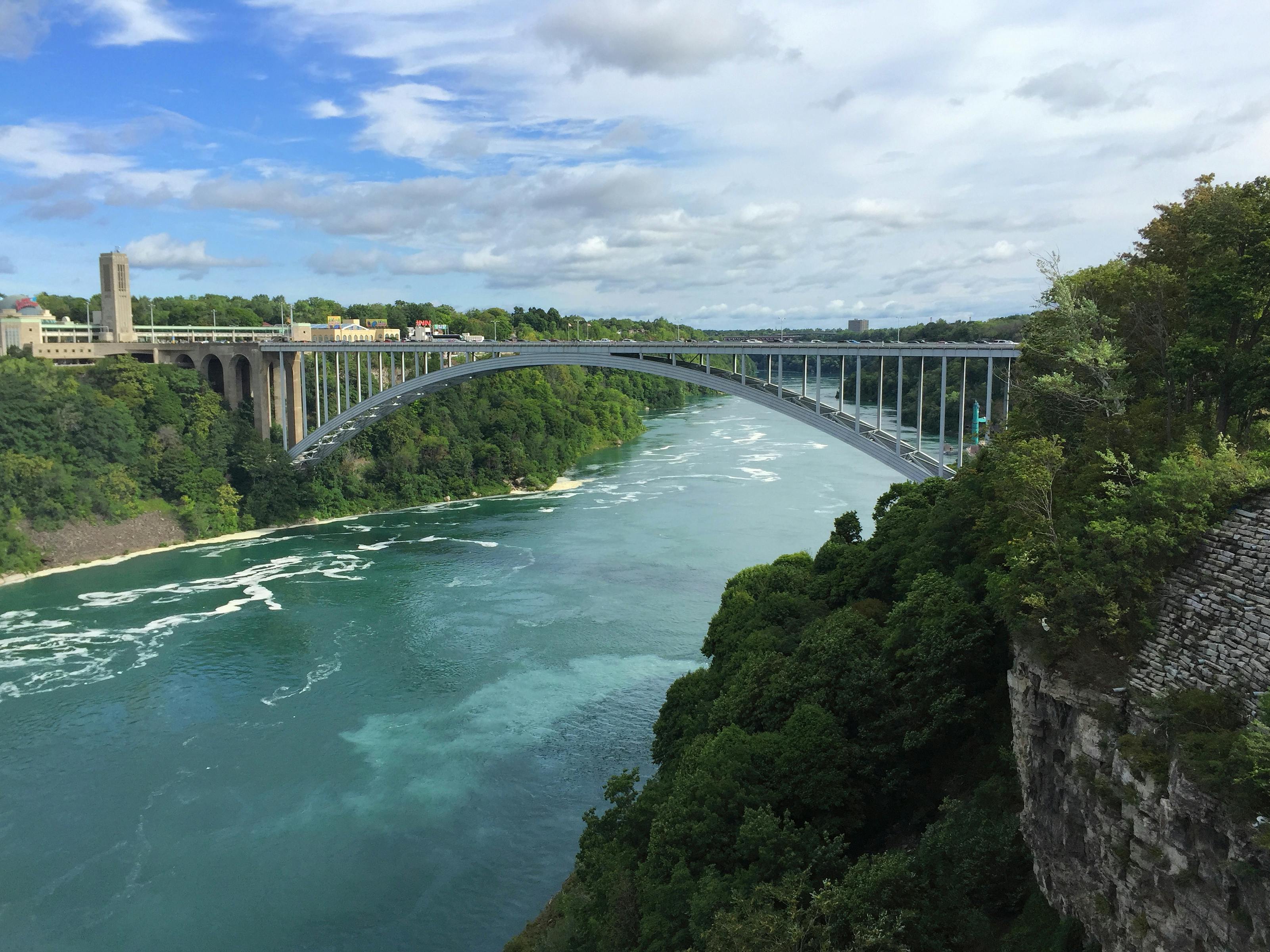 Scenic View of Rainbow Bridge Over Niagara River · Free Stock Photo