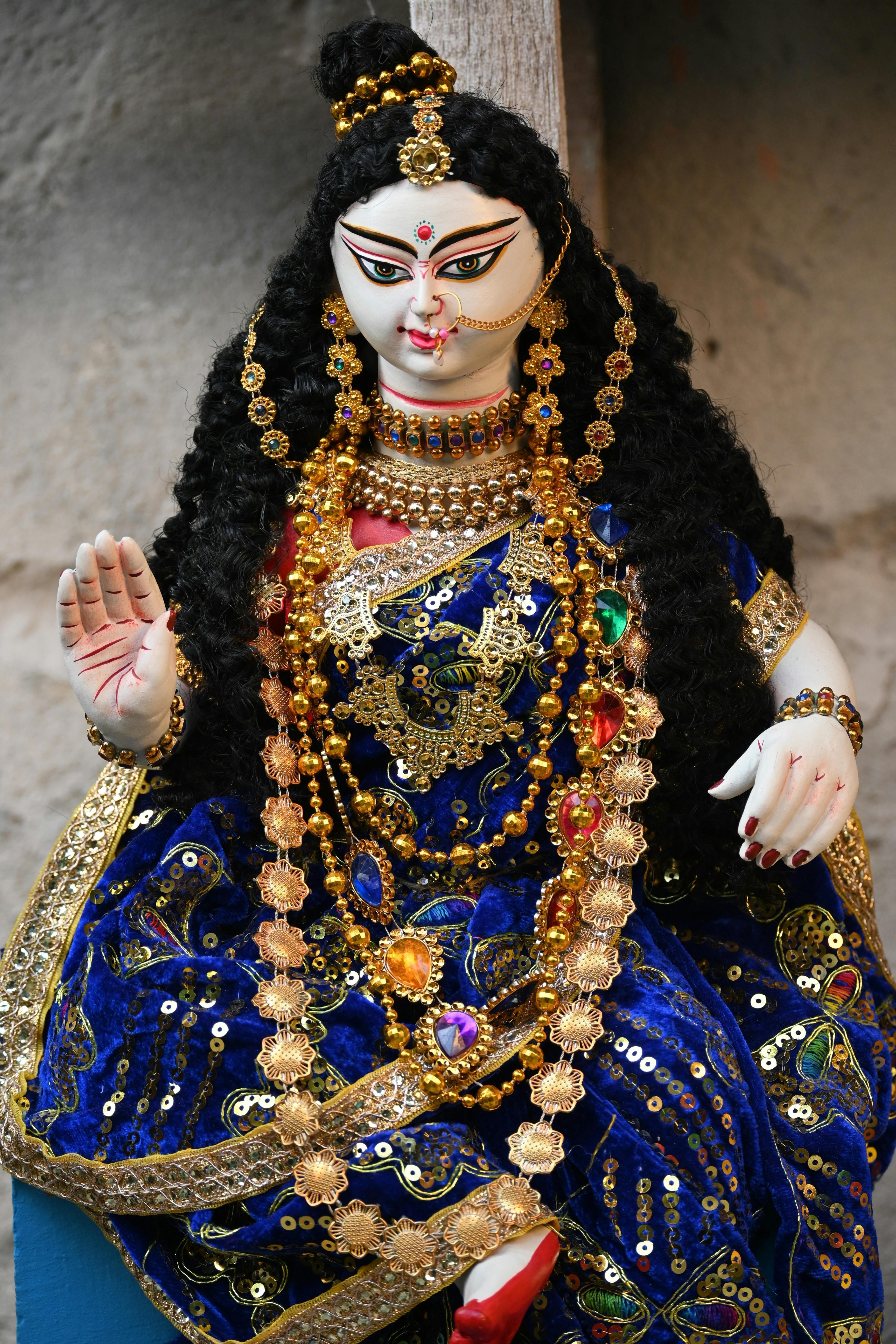 Elegant Hindu Goddess Statue in Kolkata · Free Stock Photo