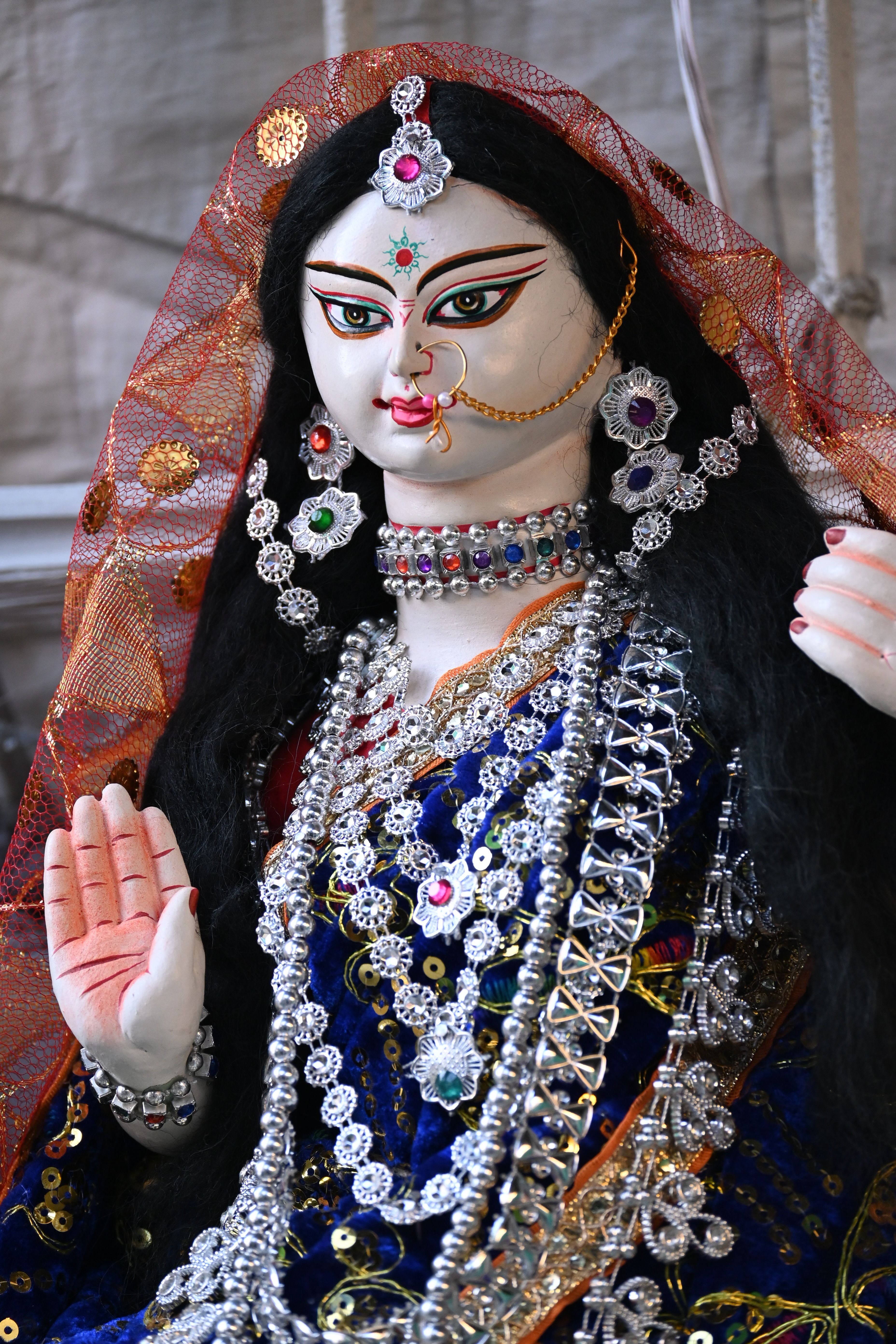 Intricate Hindu Goddess Idol in Kolkata · Free Stock Photo
