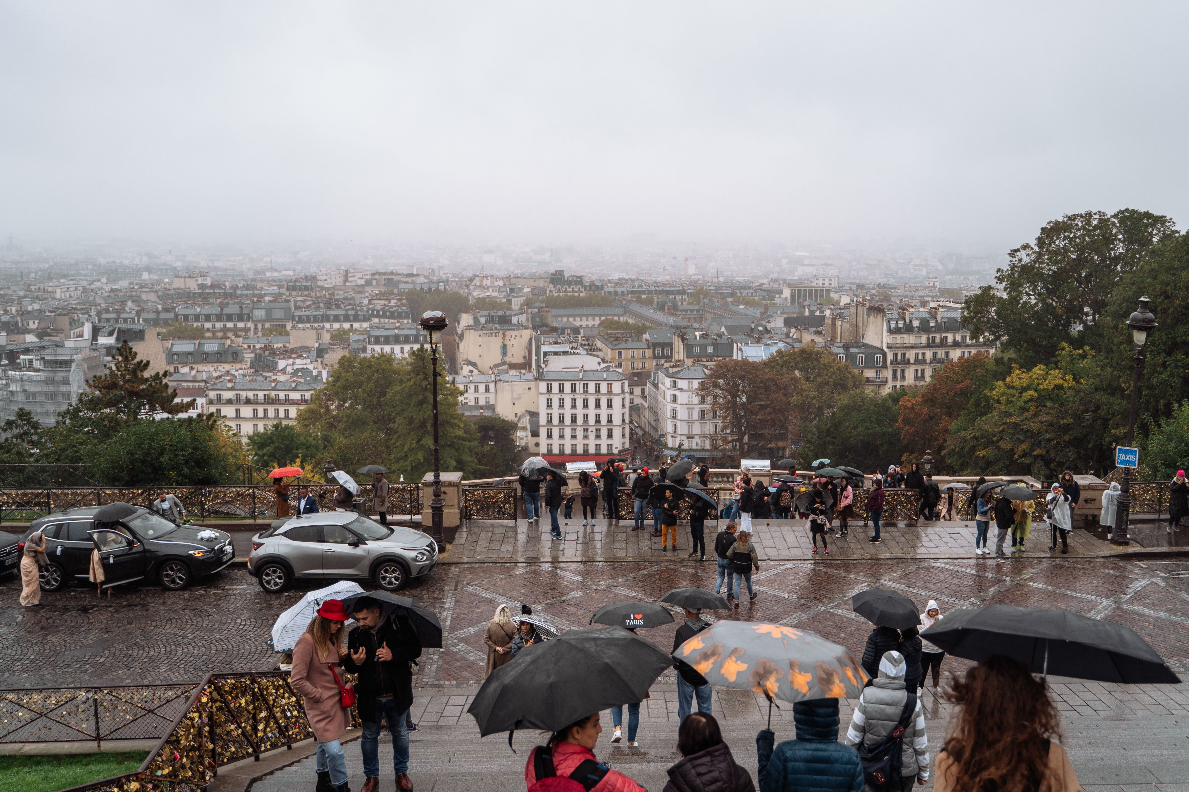 Rainy Day View from Montmartre, Paris · Free Stock Photo