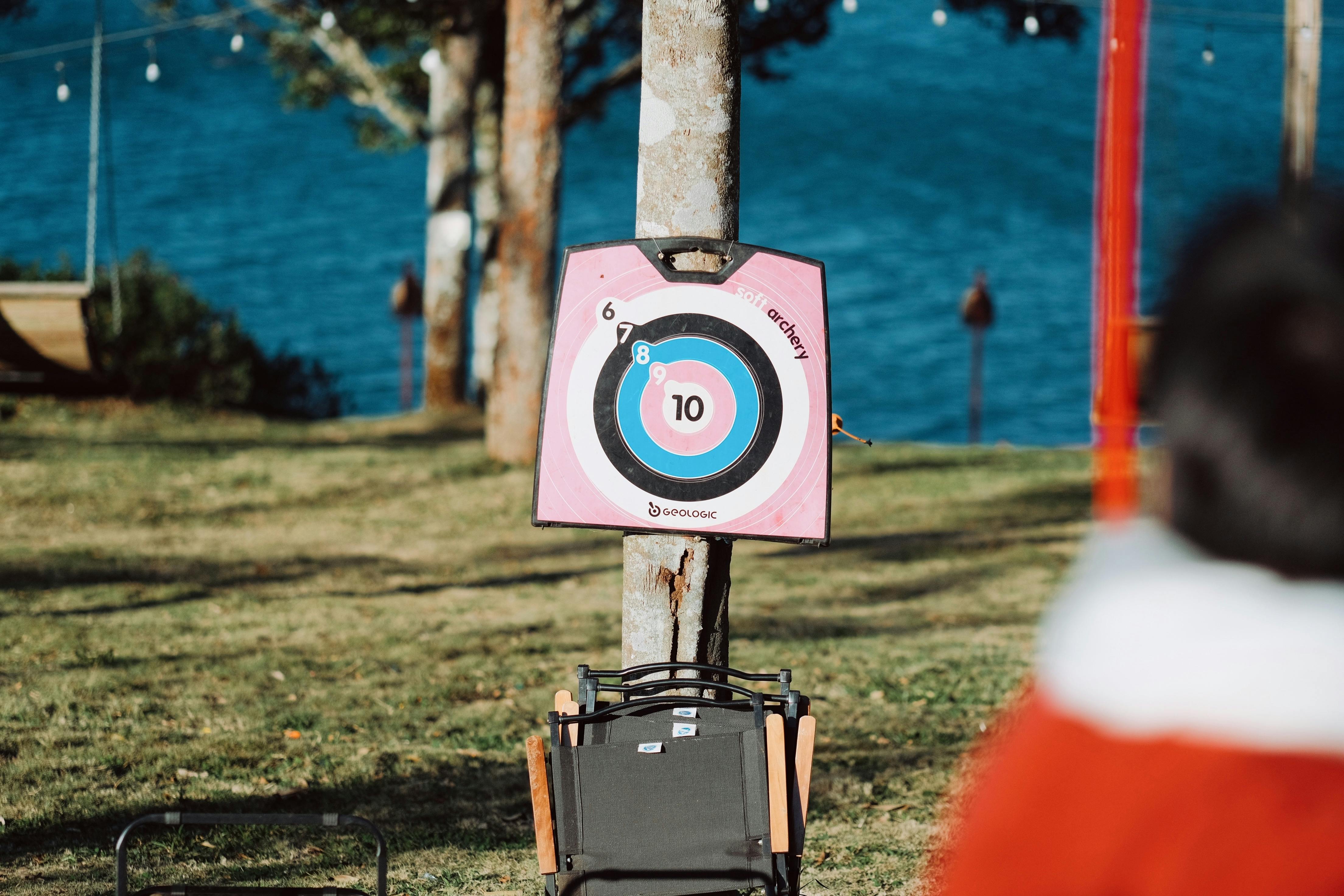 Outdoor Archery Target by a Lake · Free Stock Photo