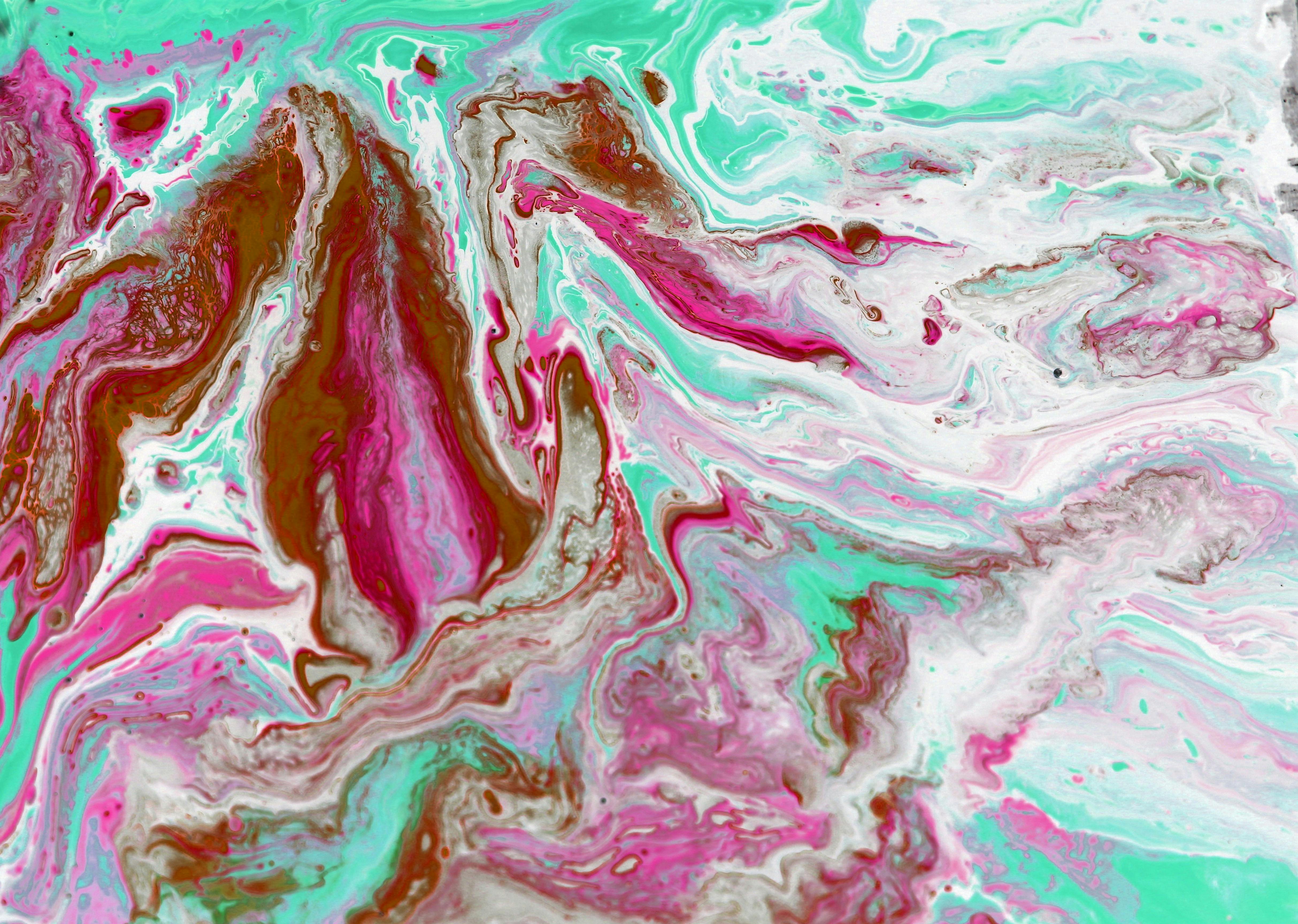Vibrant Abstract Paint Swirl in Bold Colors · Free Stock Photo