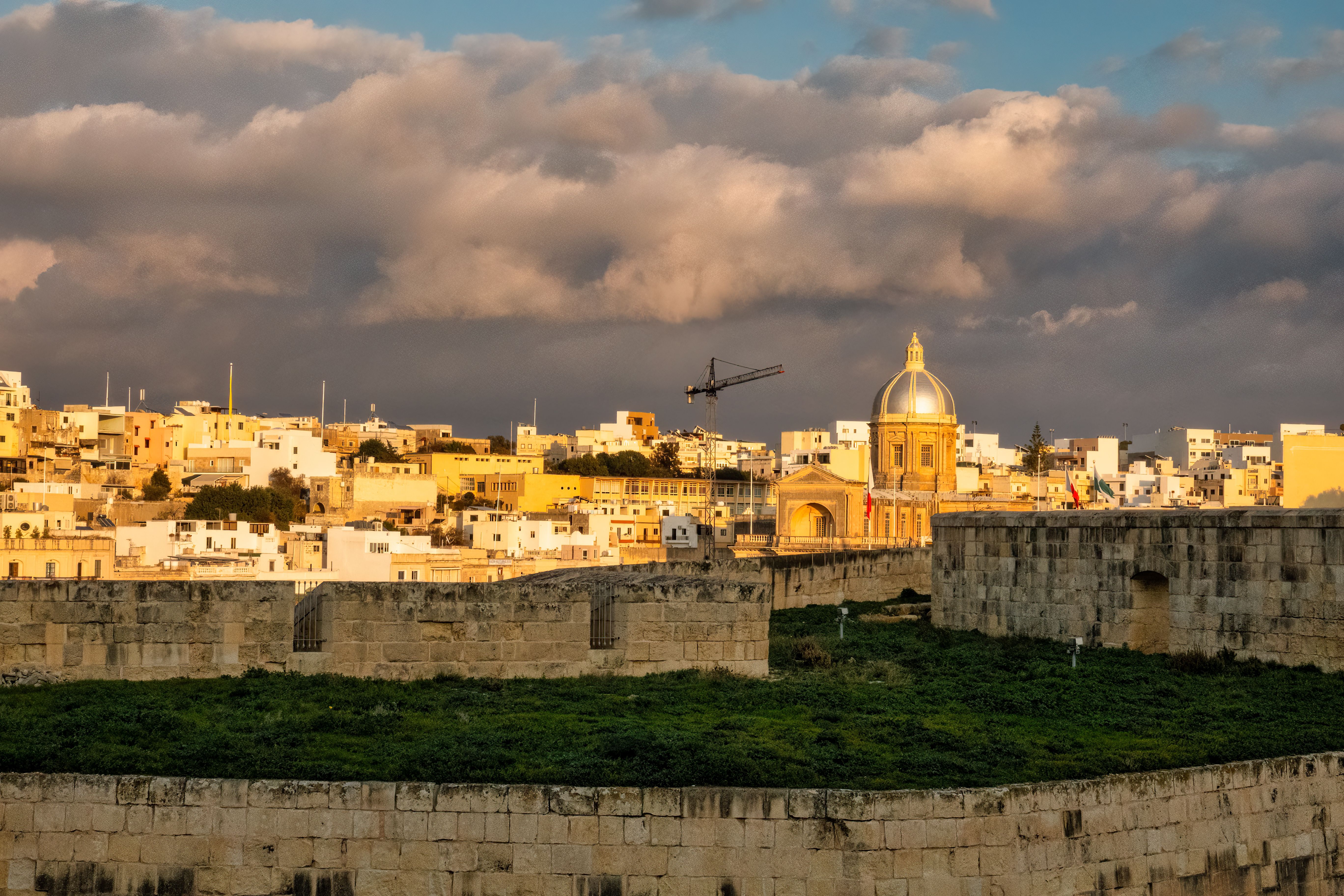 Golden Hour View of Valletta Skyline in Malta · Free Stock Photo