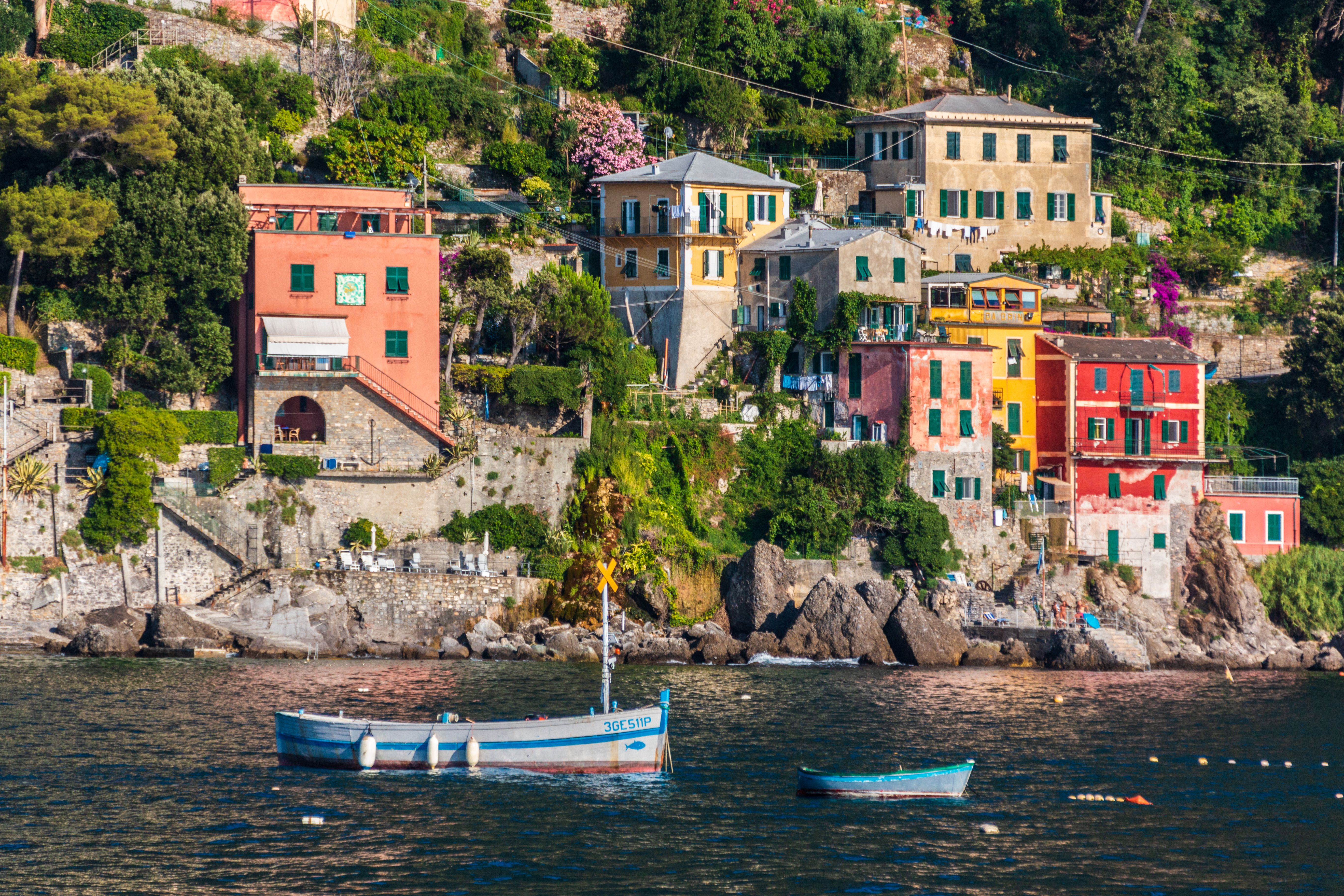 Vibrant Coastal Homes in Liguria, Italy · Free Stock Photo