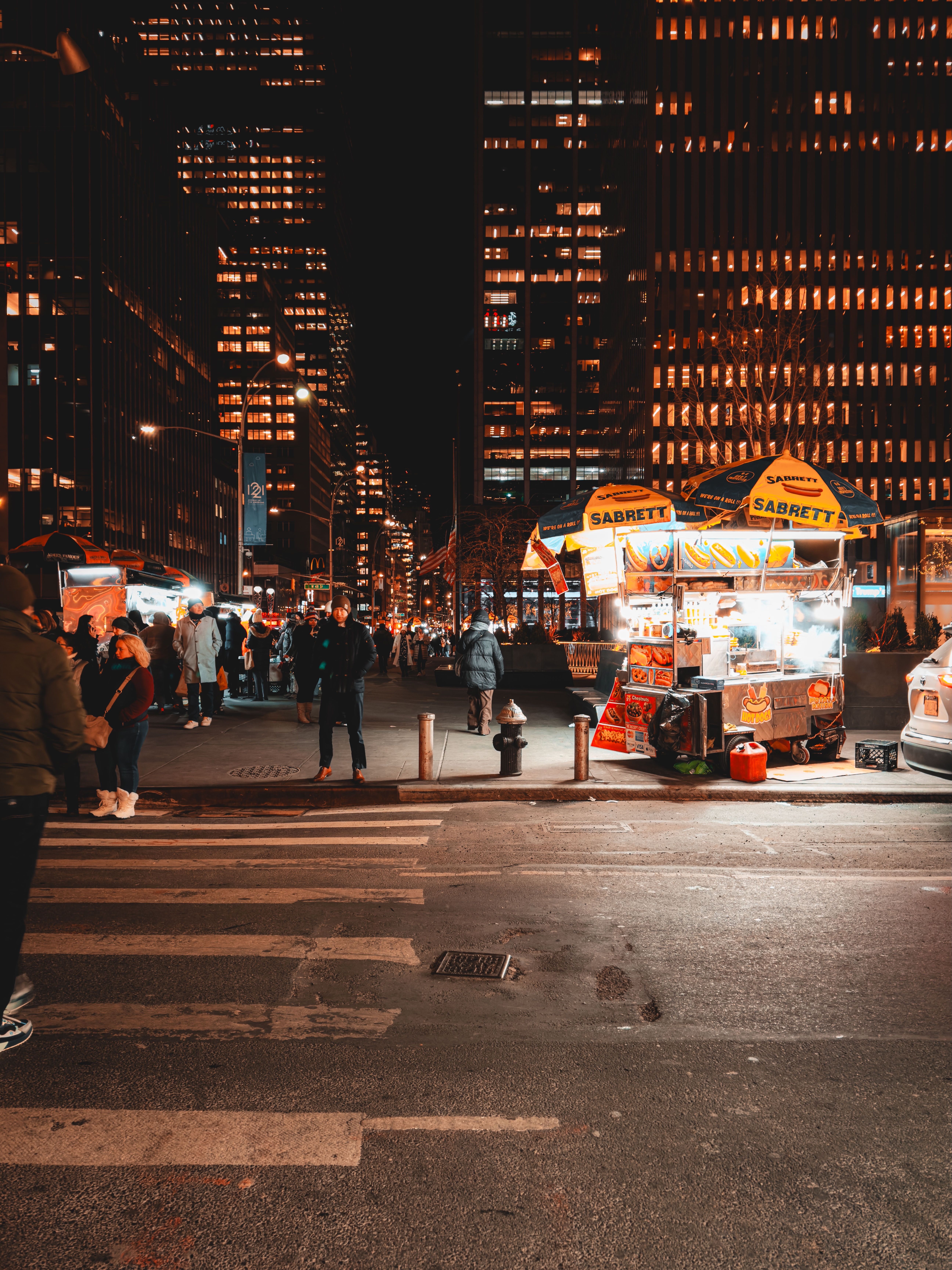 Vibrant Night Street Scene in New York City · Free Stock Photo