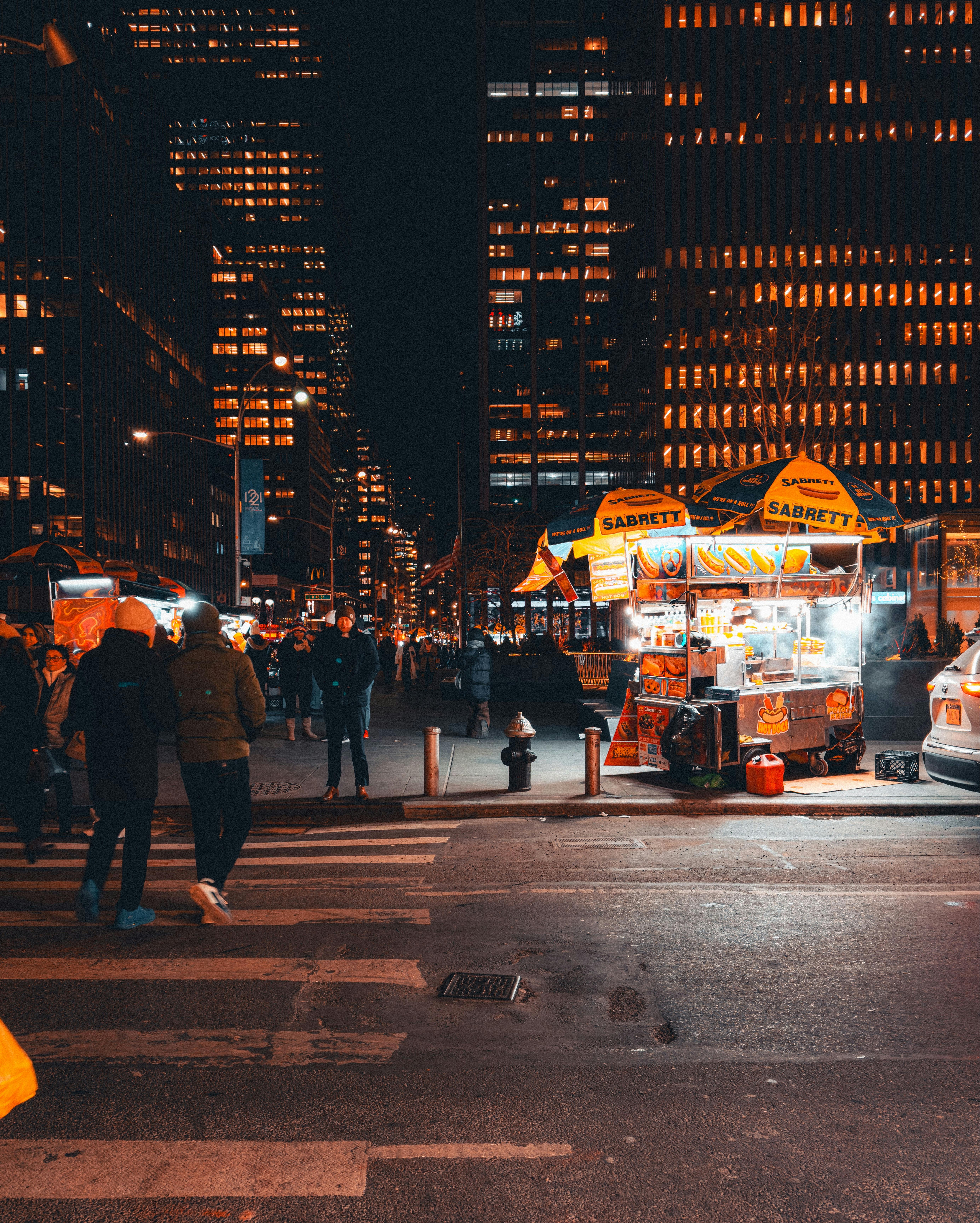 Vibrant New York City Night Street Scene · Free Stock Photo