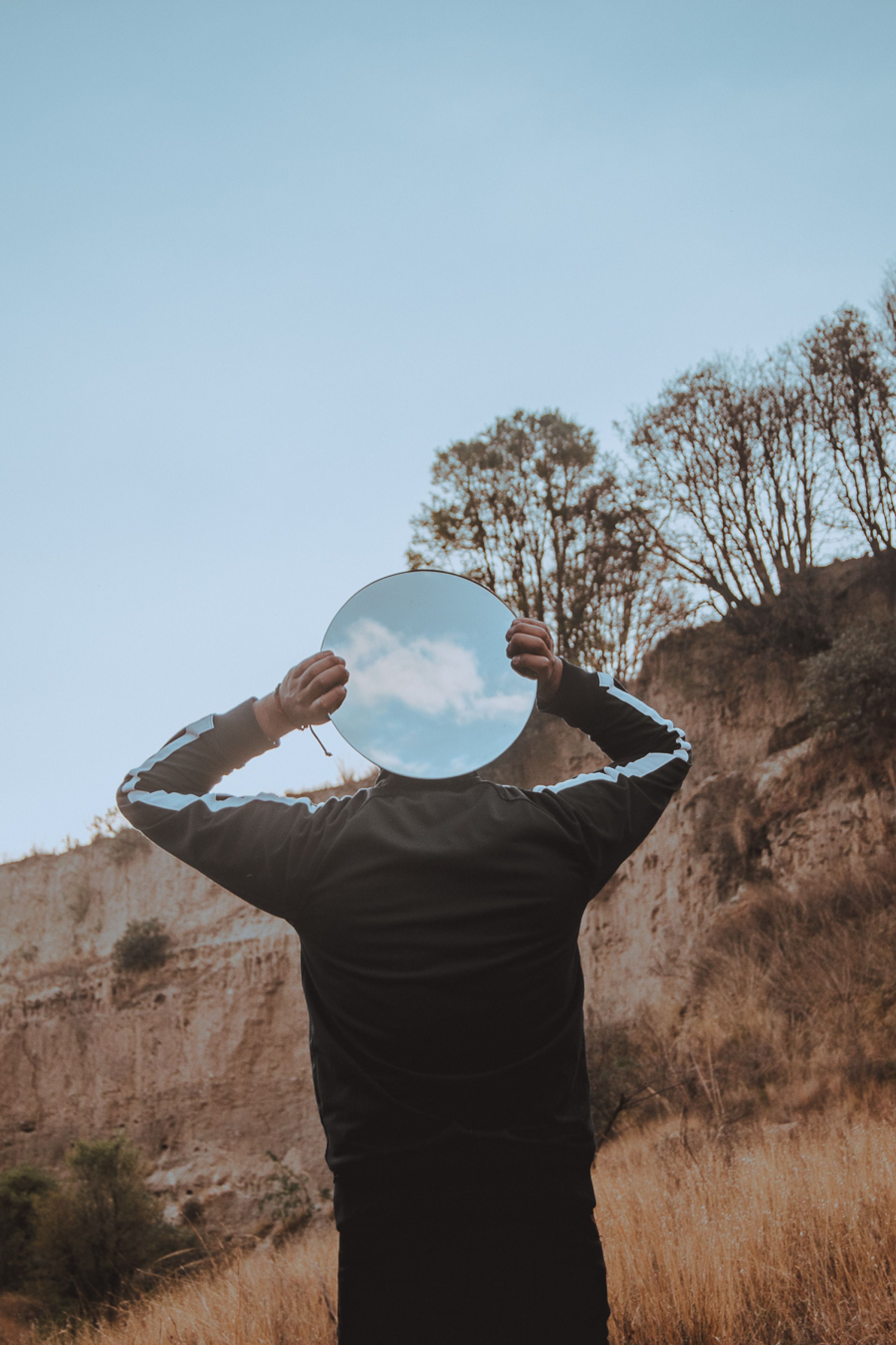 Surreal Landscape Reflection with Mirror Art · Free Stock Photo