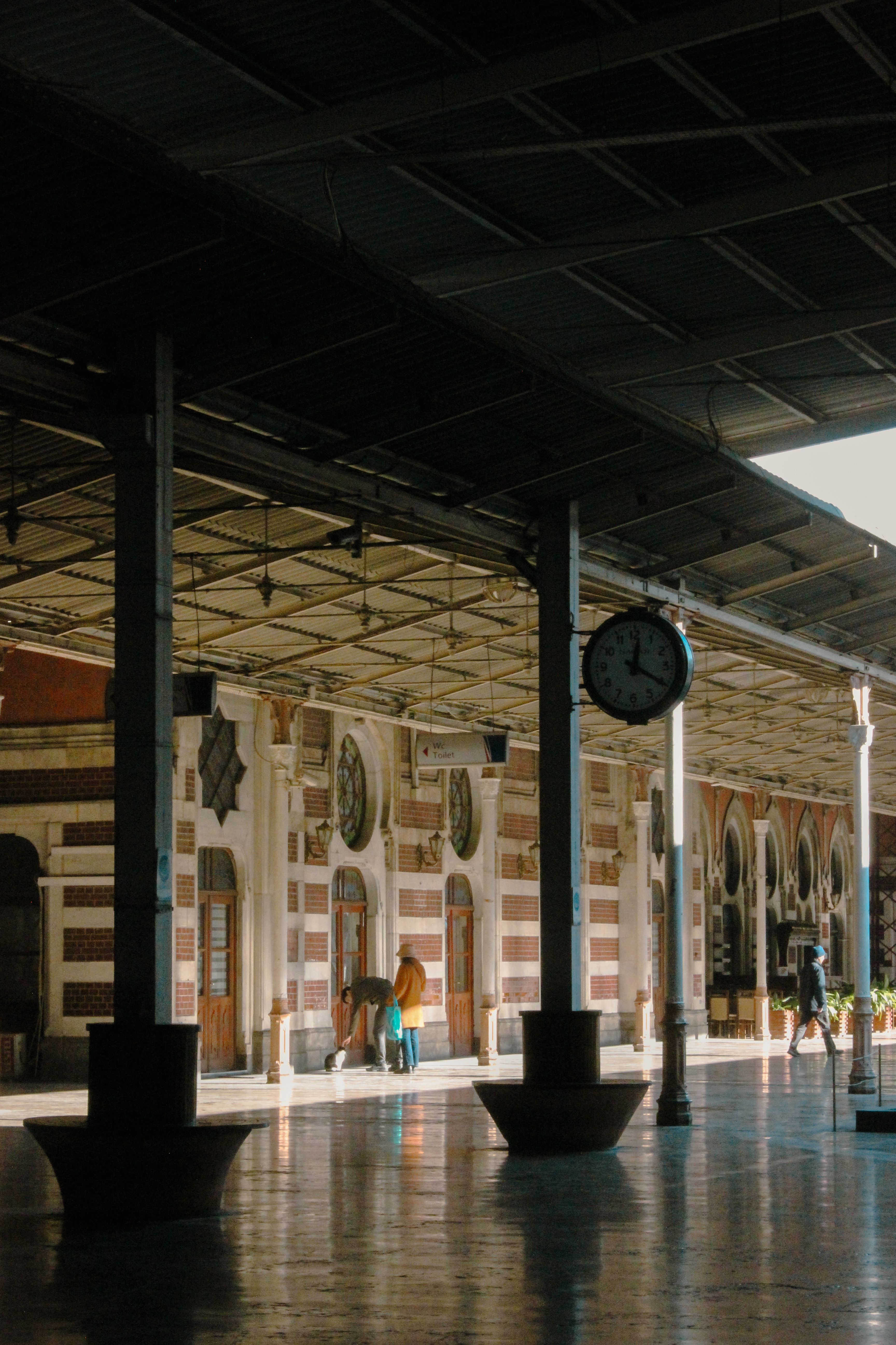 Historic Train Station Interior with Clock · Free Stock Photo