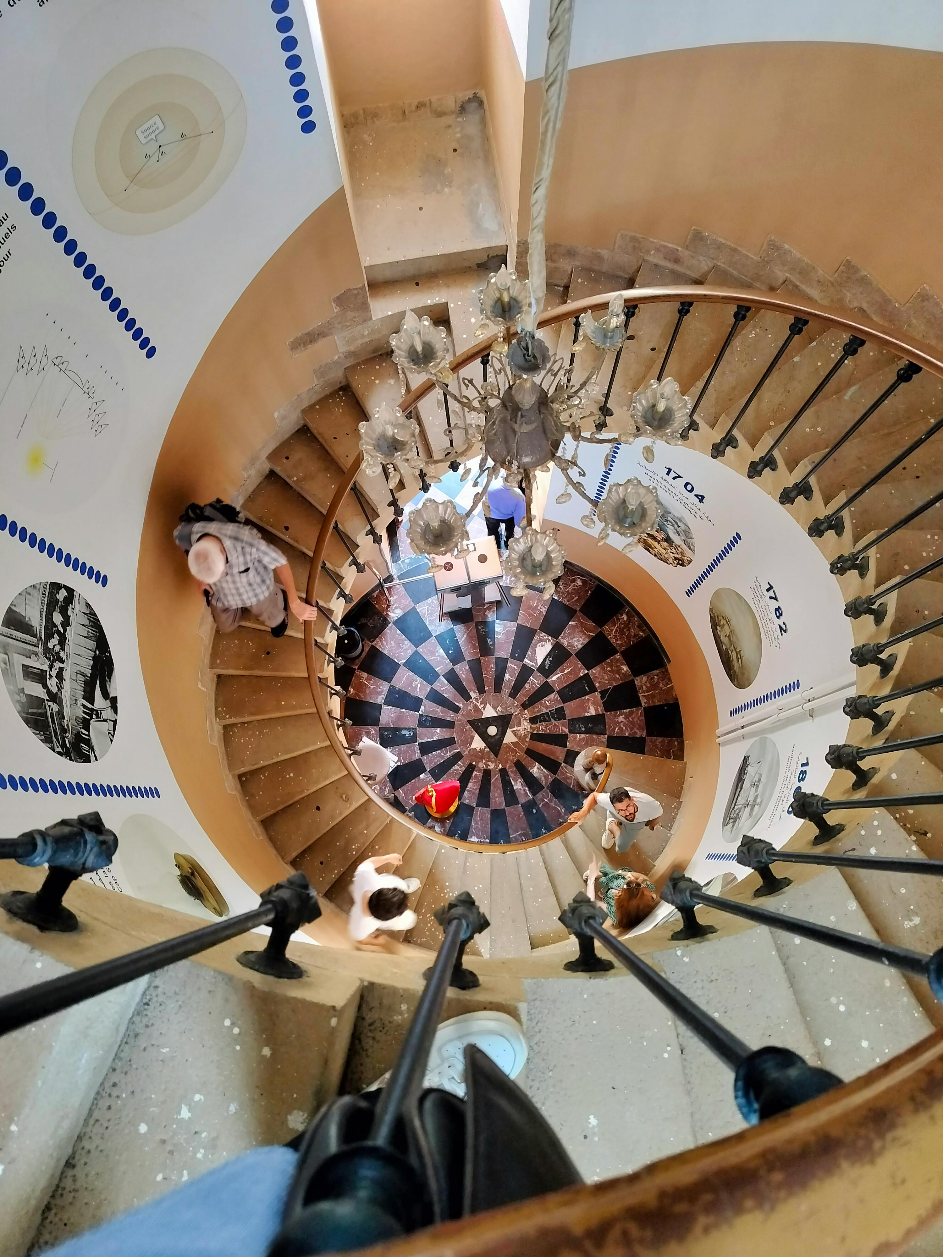 Spiral Staircase with People from Above · Free Stock Photo