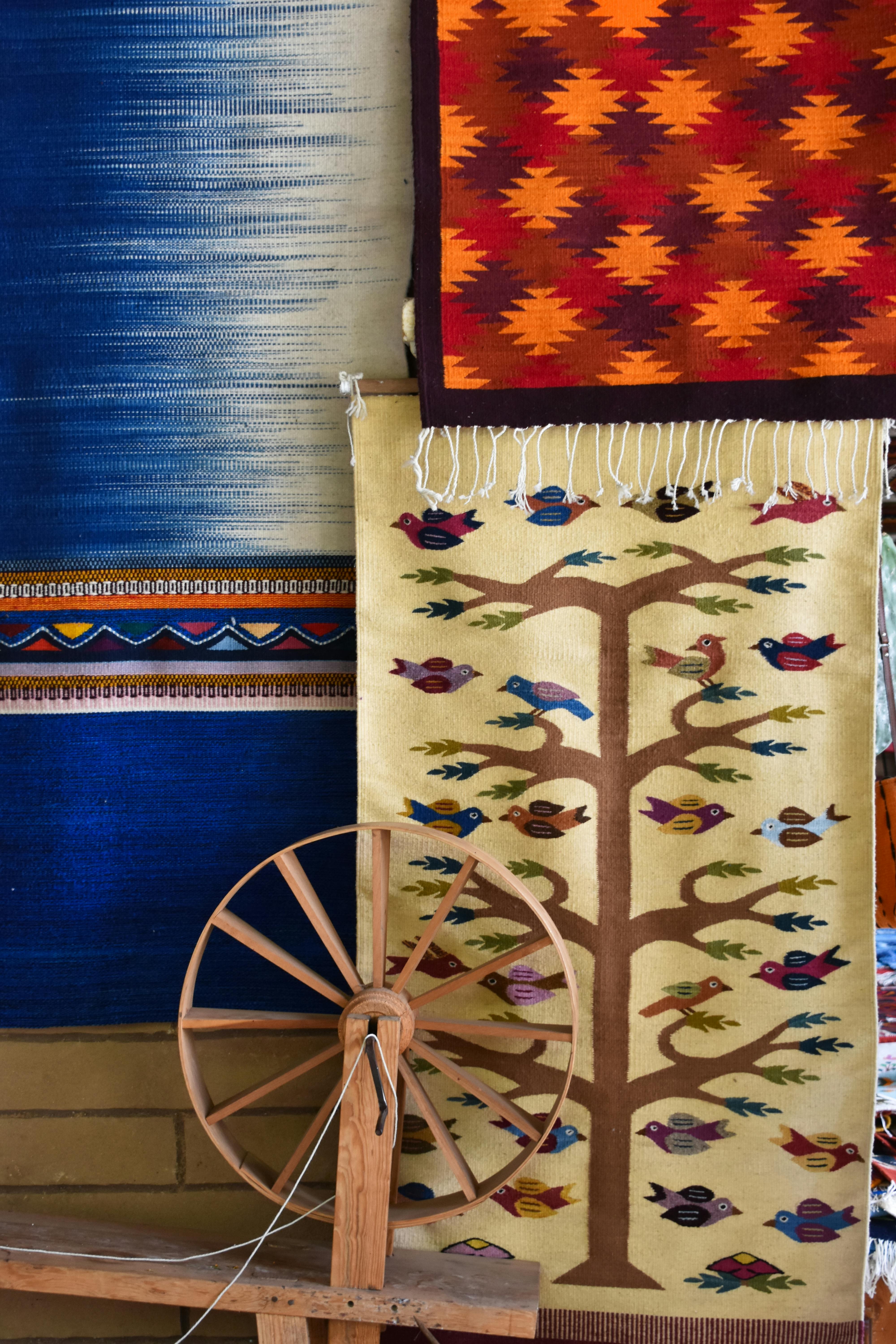 Colorful Handwoven Textile Art Display · Free Stock Photo