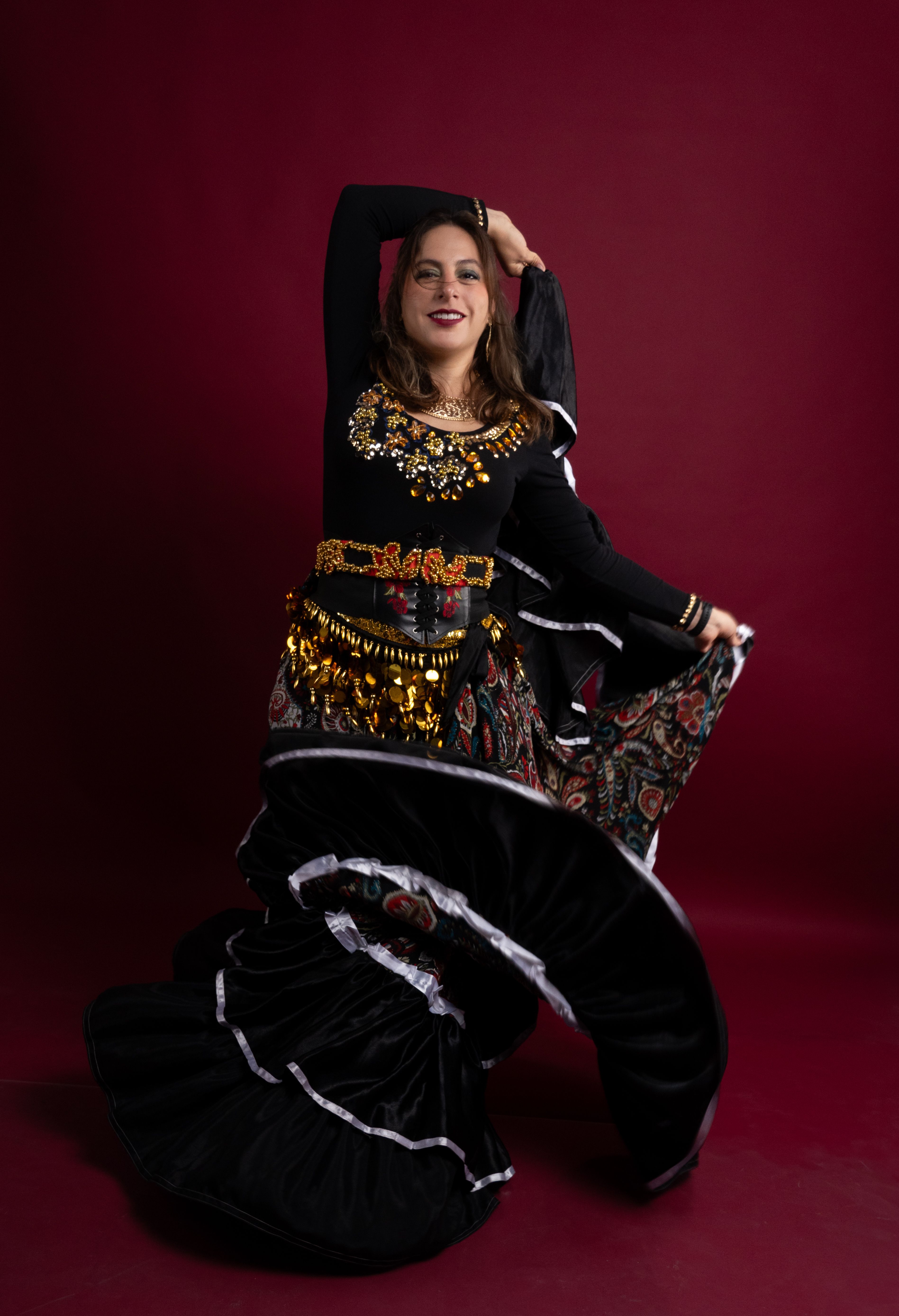 Vibrant Romani Dance Performance in Colorful Attire · Free Stock Photo