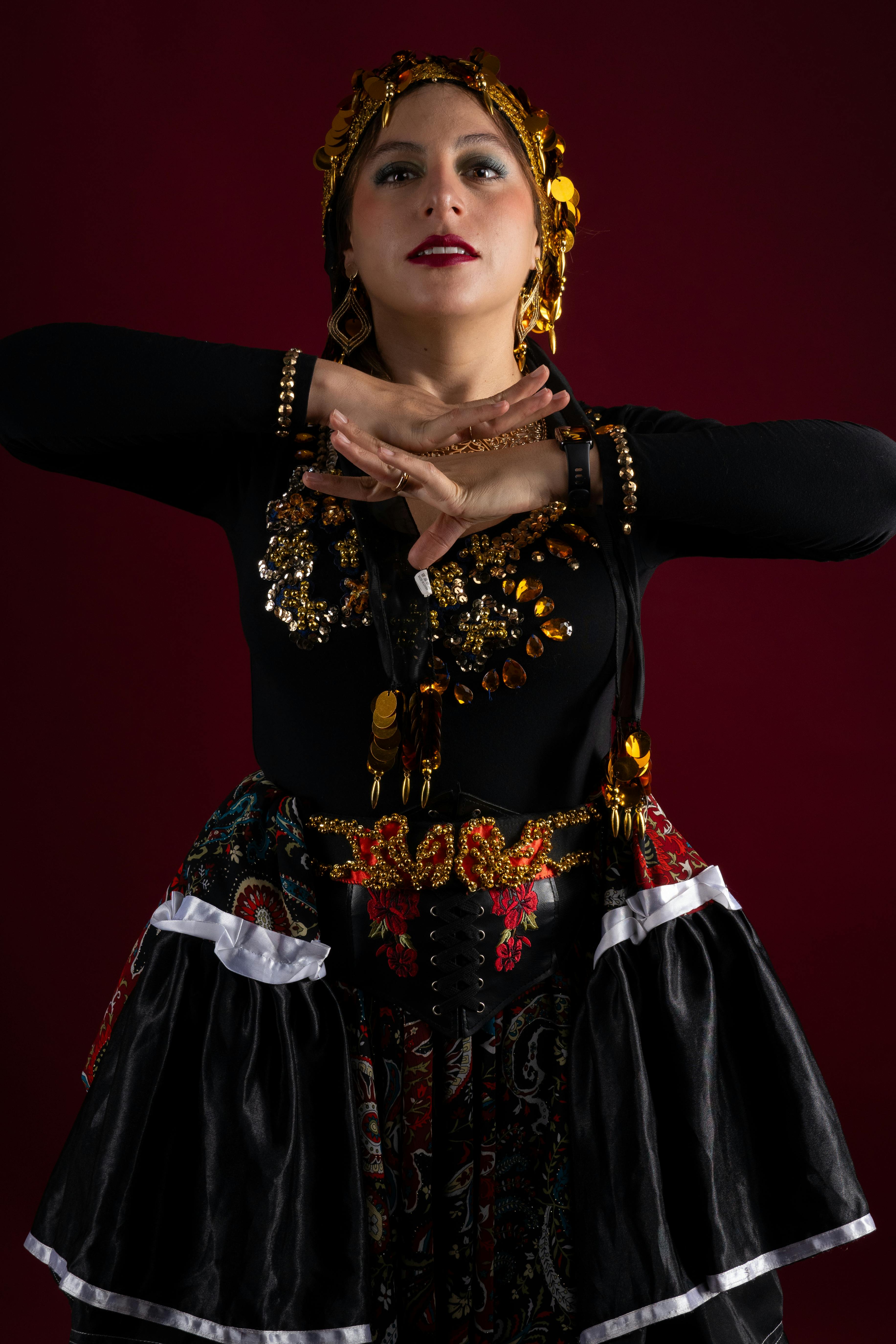 Traditional Dance Attire with Rich Embellishments · Free Stock Photo