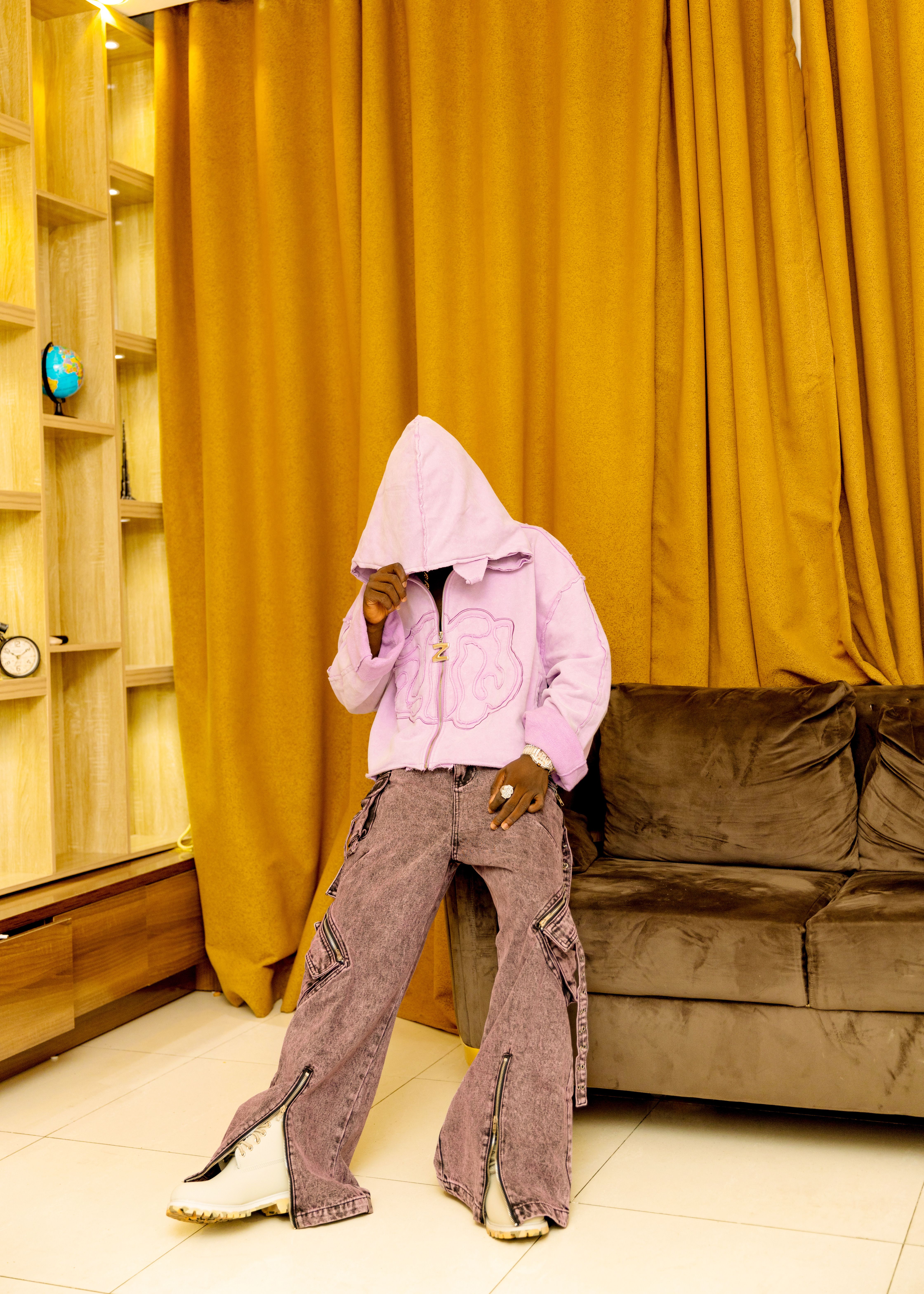Fashionable Urban Outfit with Hoodie and Baggy Pants · Free Stock Photo