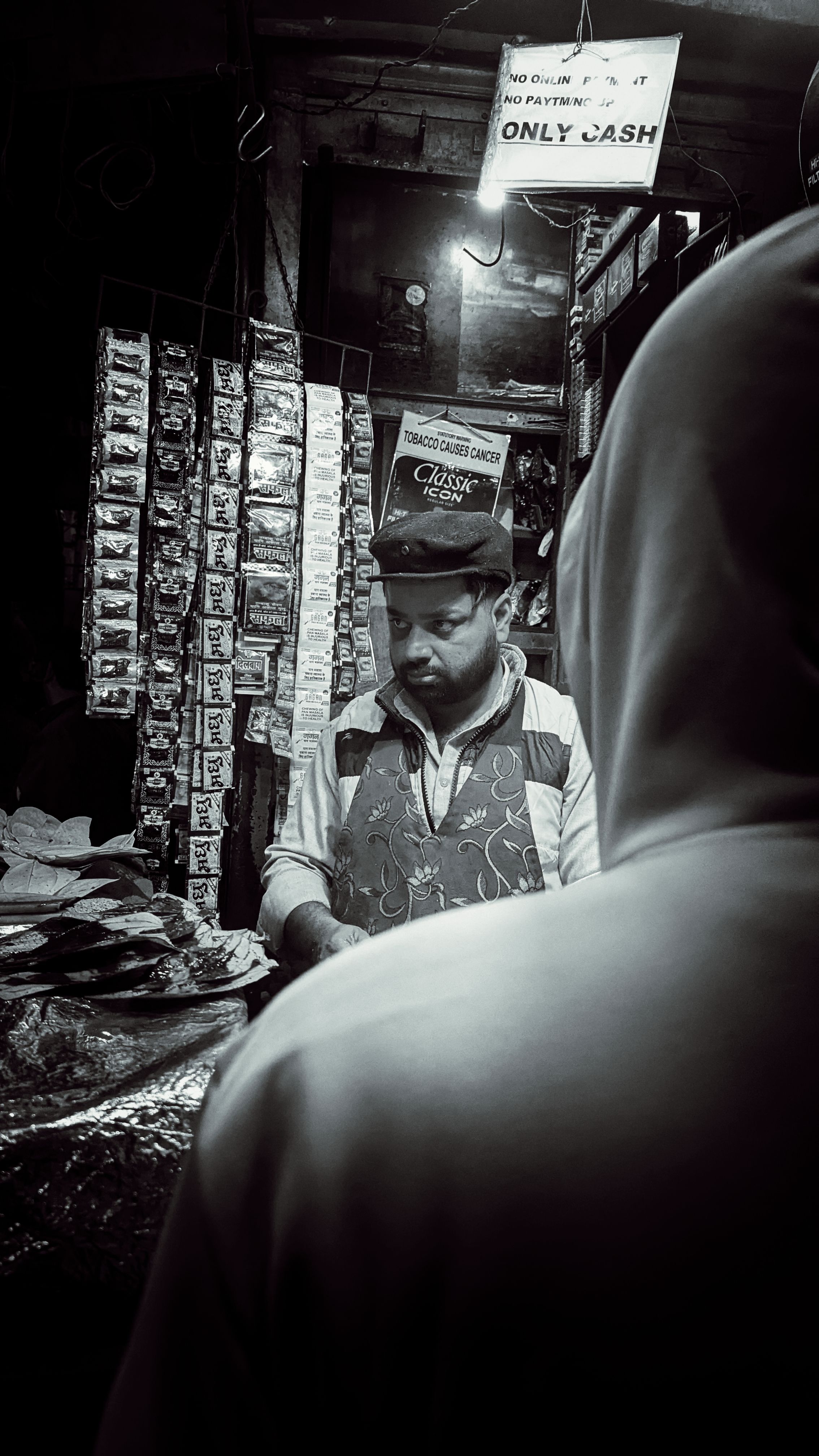 Street Vendor at Night Market Stall · Free Stock Photo