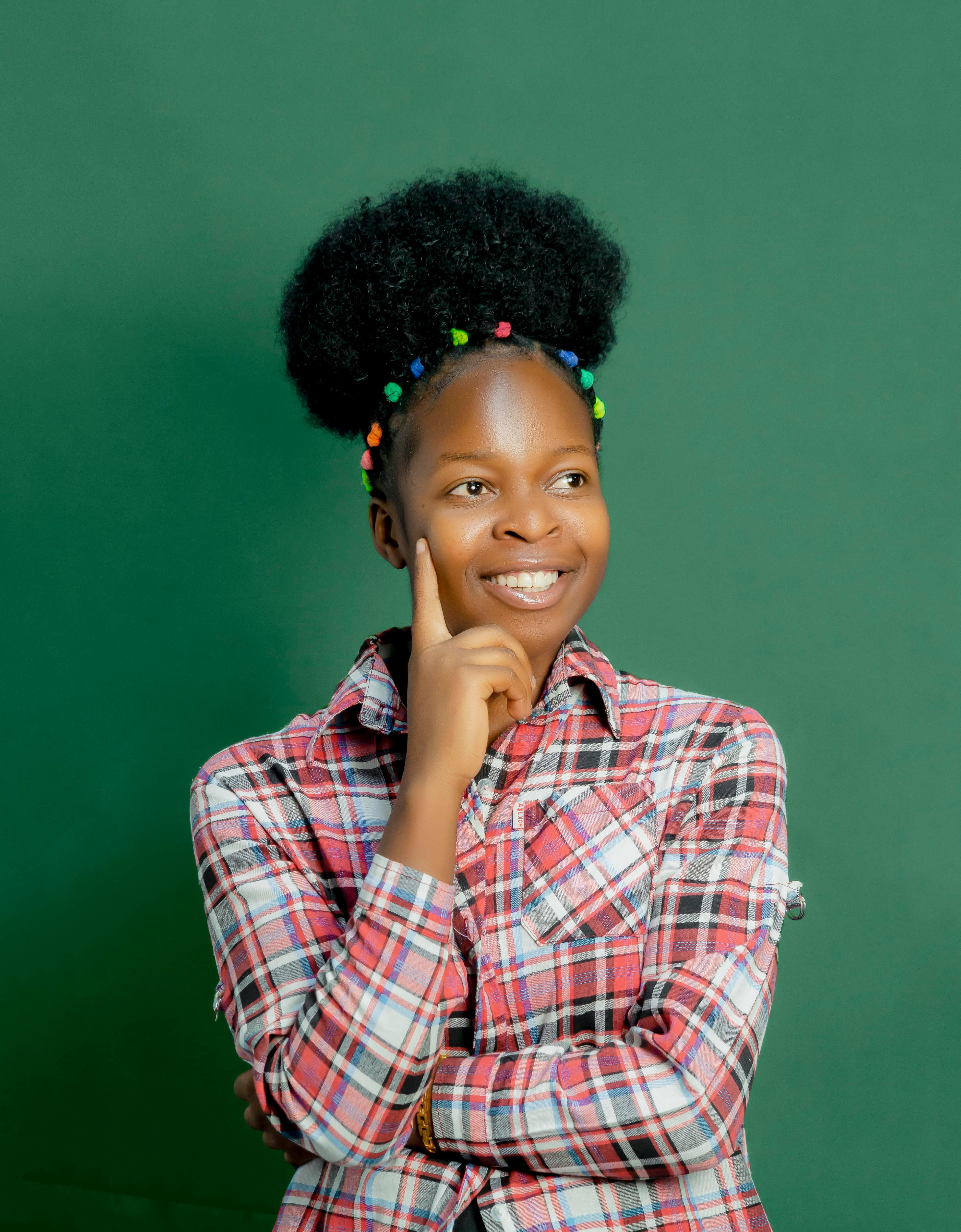 Happy African Girl with Colorful Hair Beads · Free Stock Photo