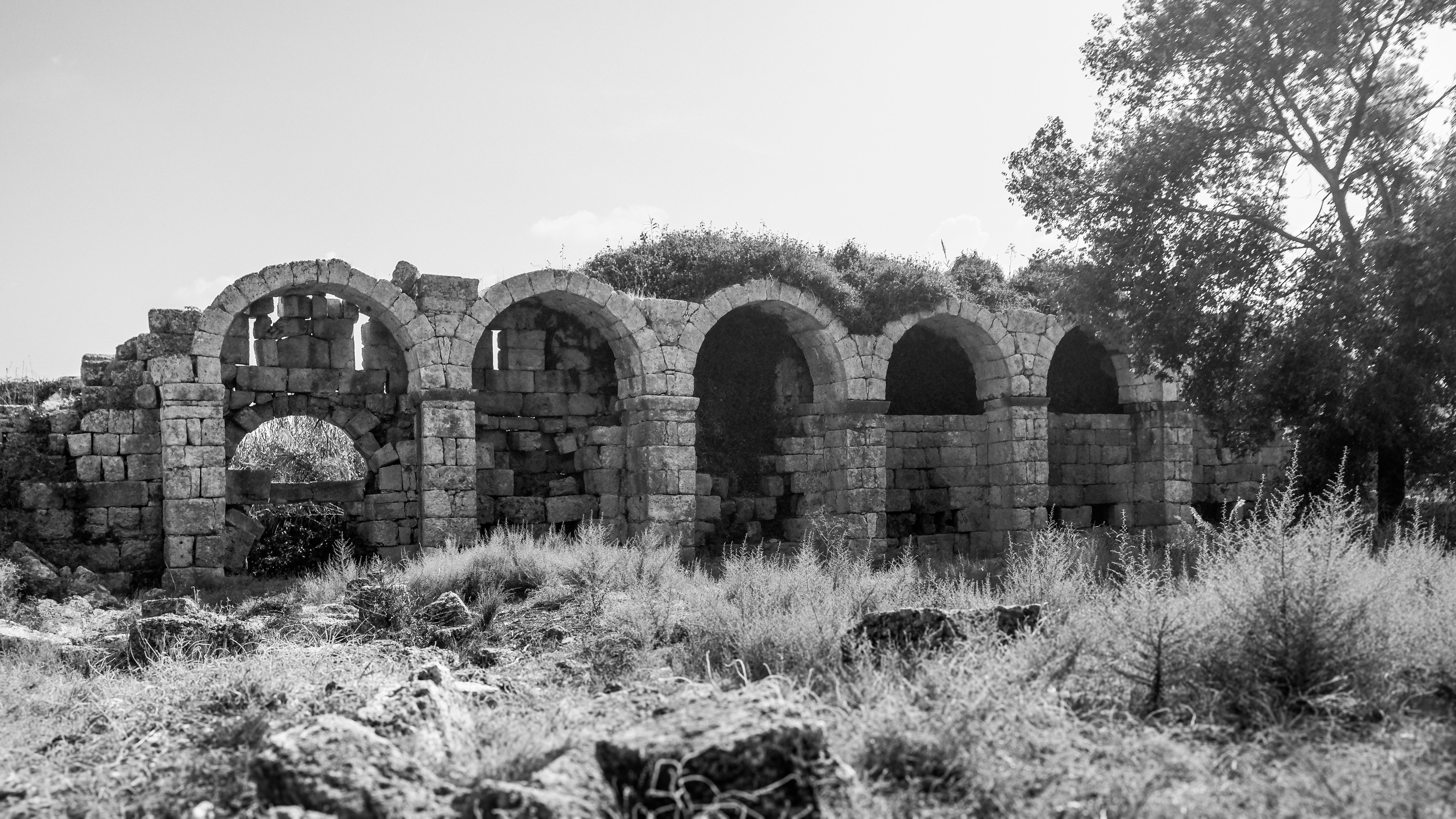 Grayscale Photo of Old Church Buildings · Free Stock Photo