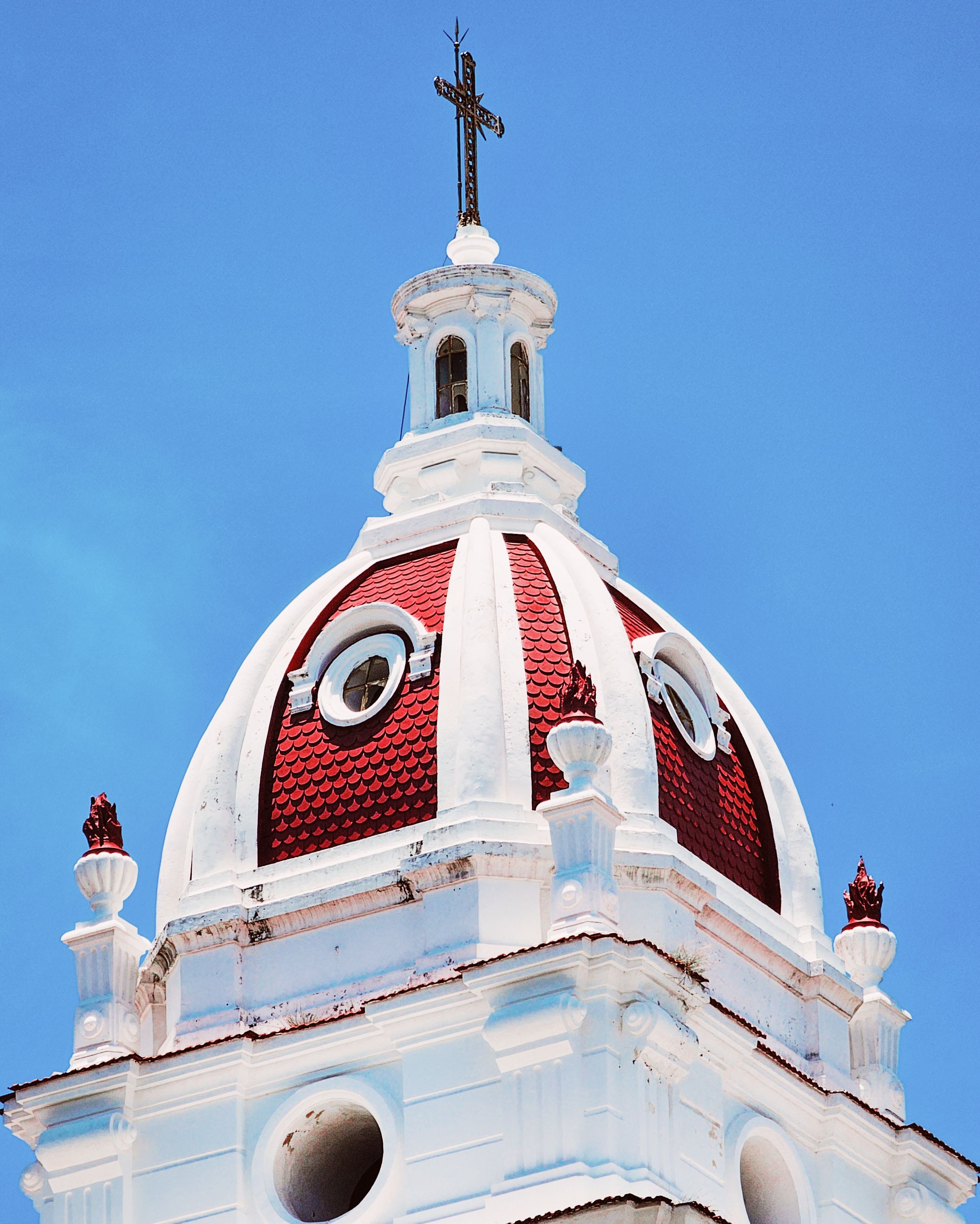 Red and White Dome of Historic Church · Free Stock Photo