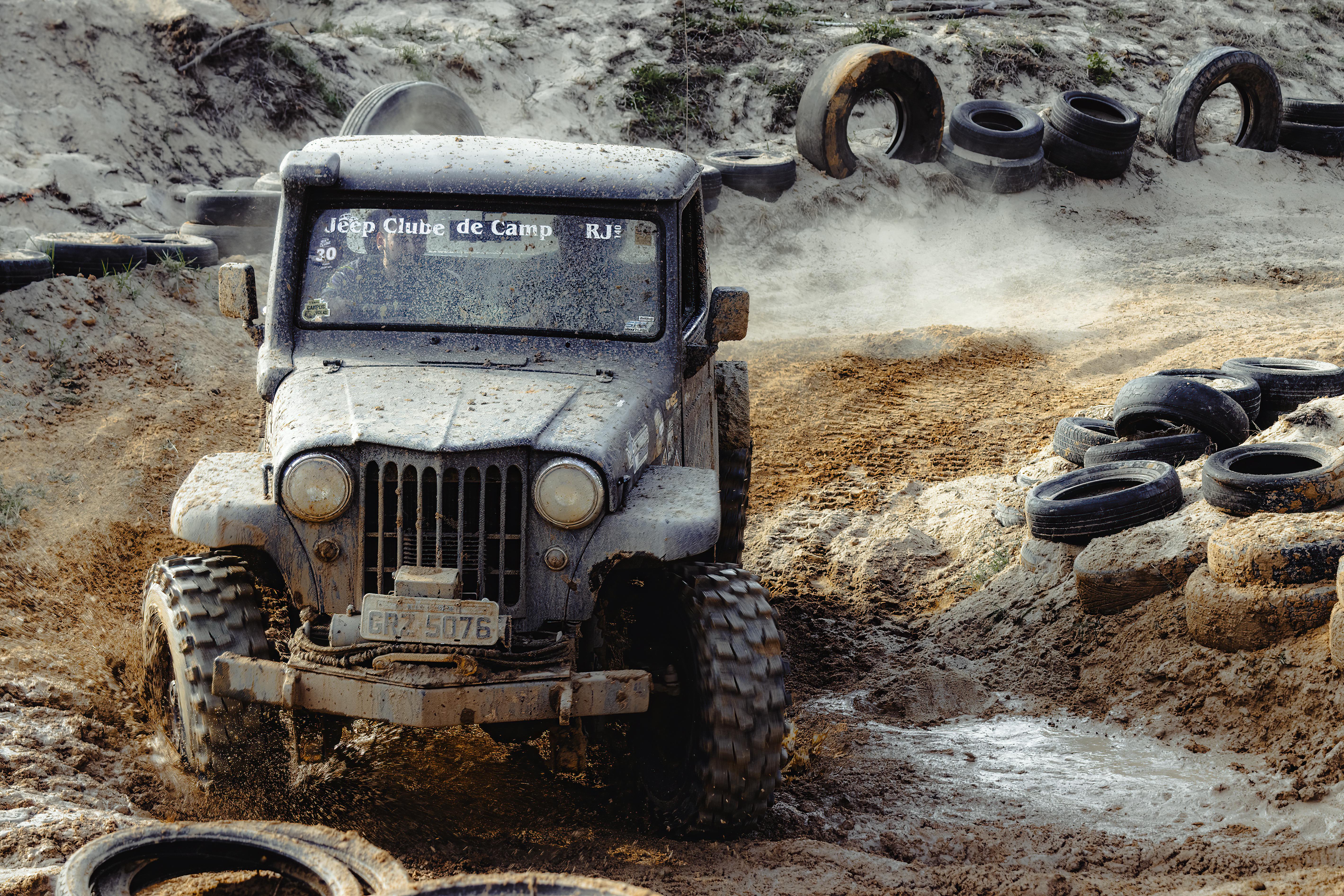 Off-road Vehicle in Muddy Terrain Adventure · Free Stock Photo