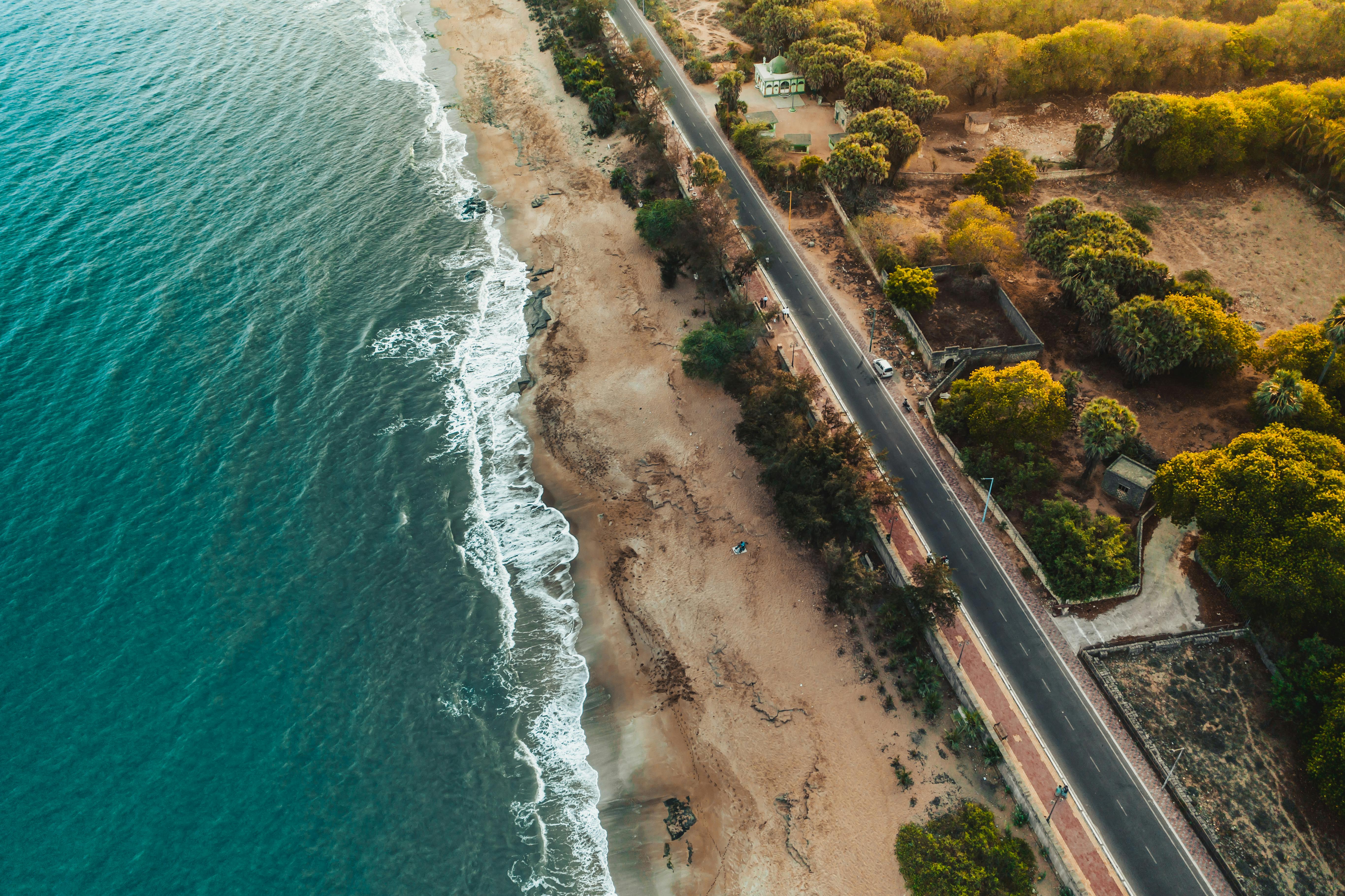 Aerial View Photo of Beach Shoreline · Free Stock Photo