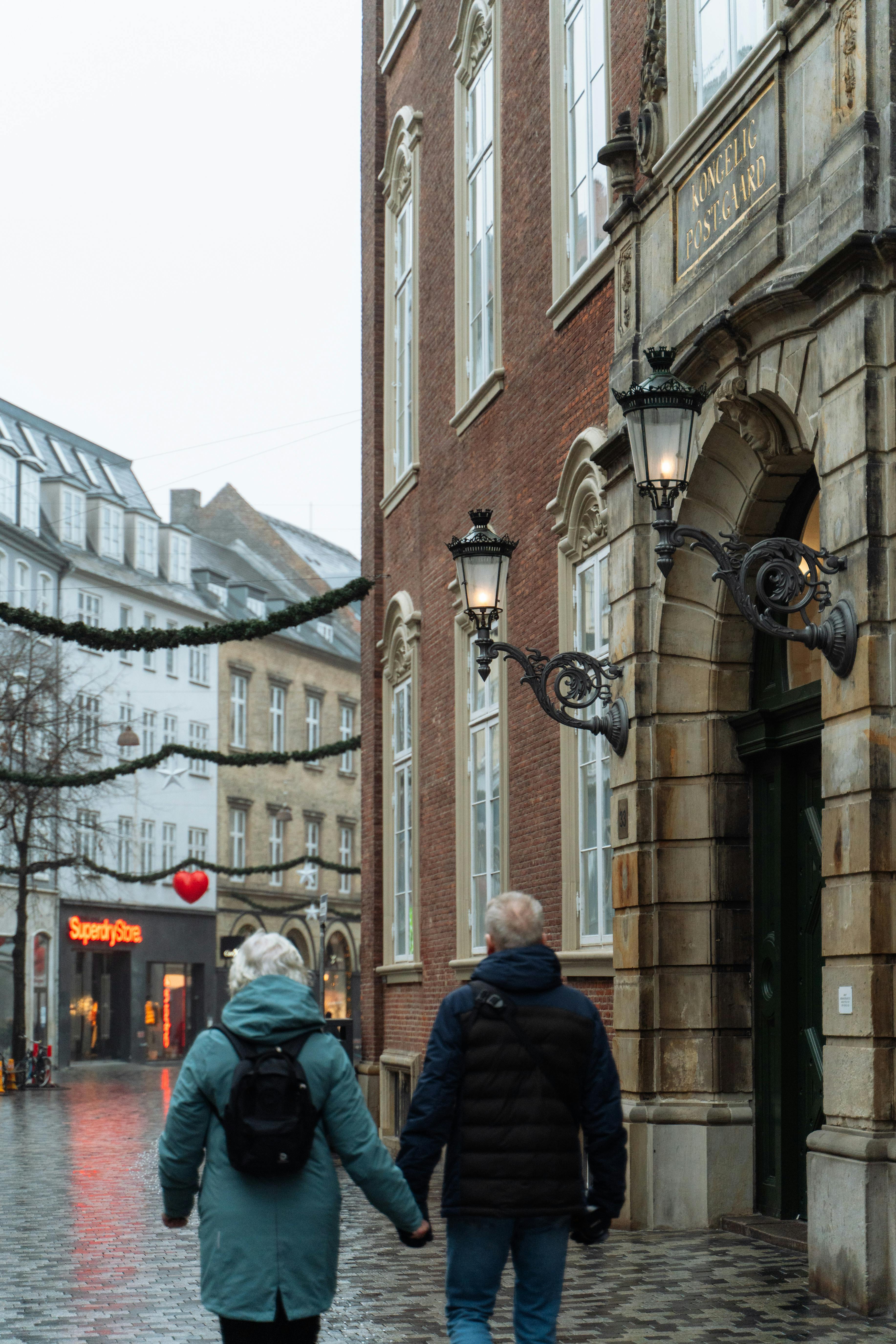 Romantic Winter Walk on Copenhagen Street · Free Stock Photo