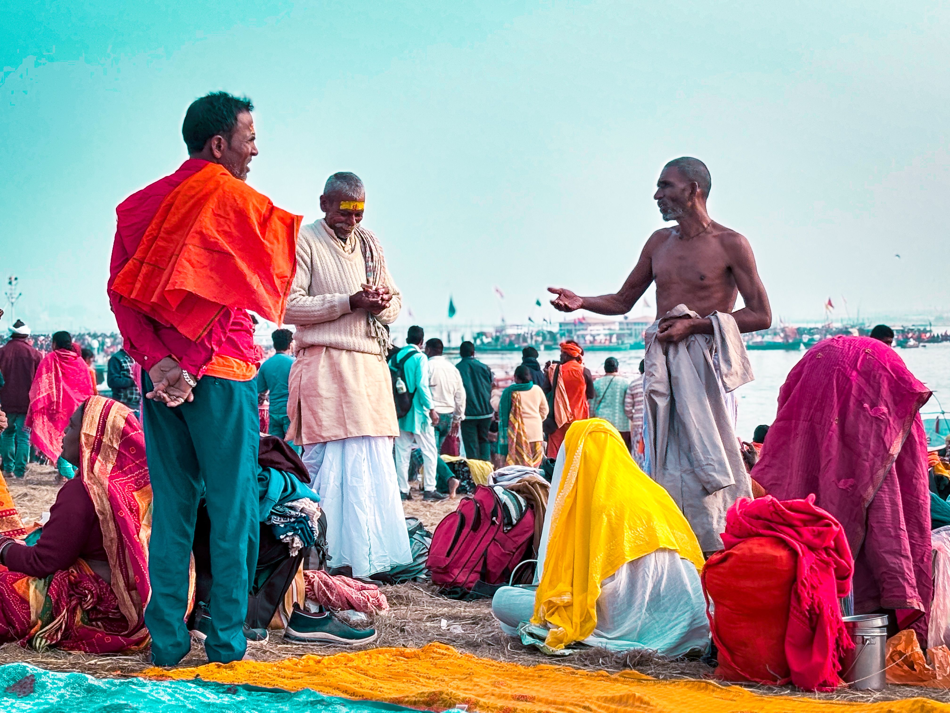 Vibrant Gathering at Indian Festival Outdoors · Free Stock Photo
