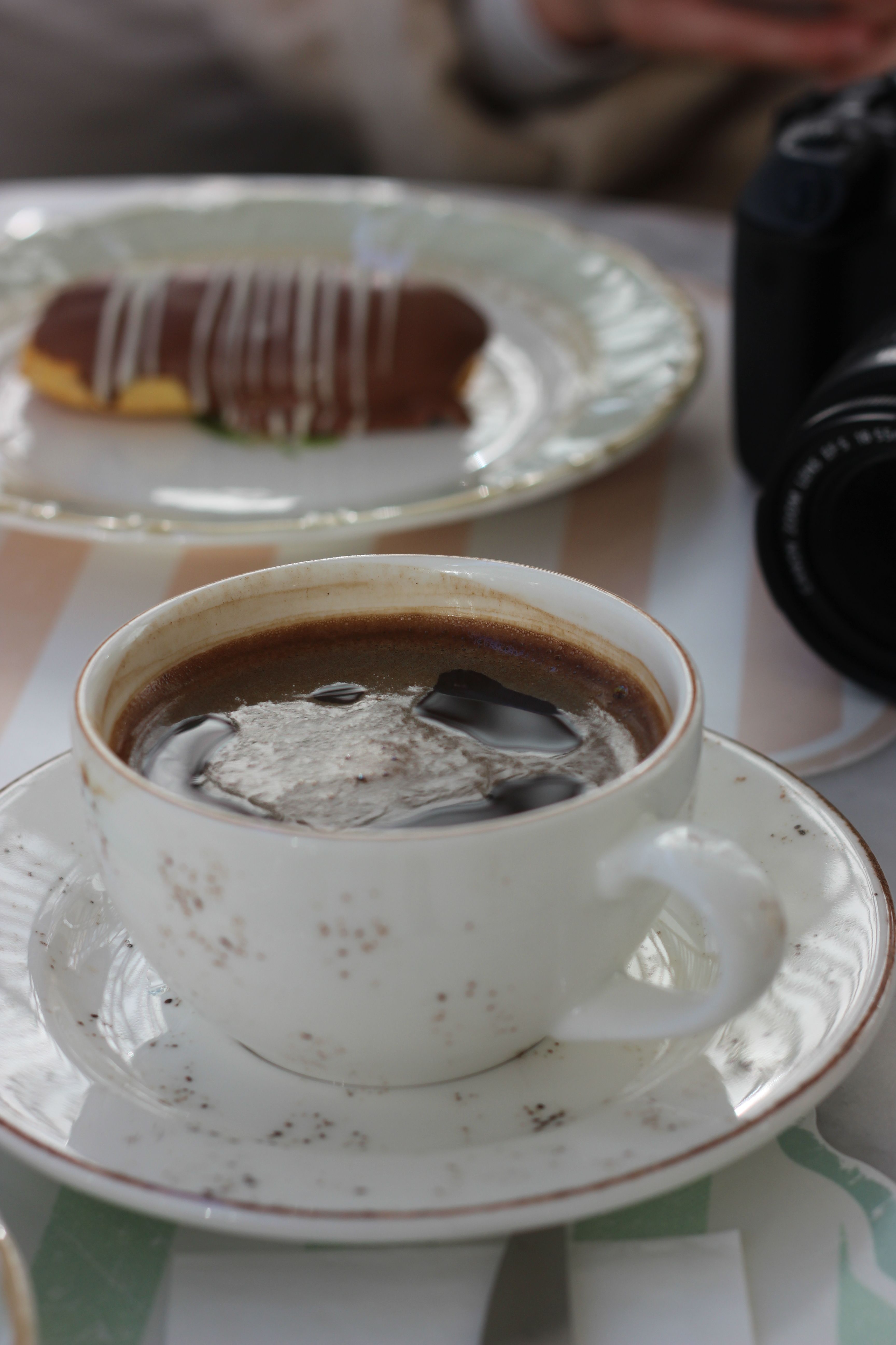 Coffee and Dessert at Isparta Café Outdoor Setting · Free Stock Photo