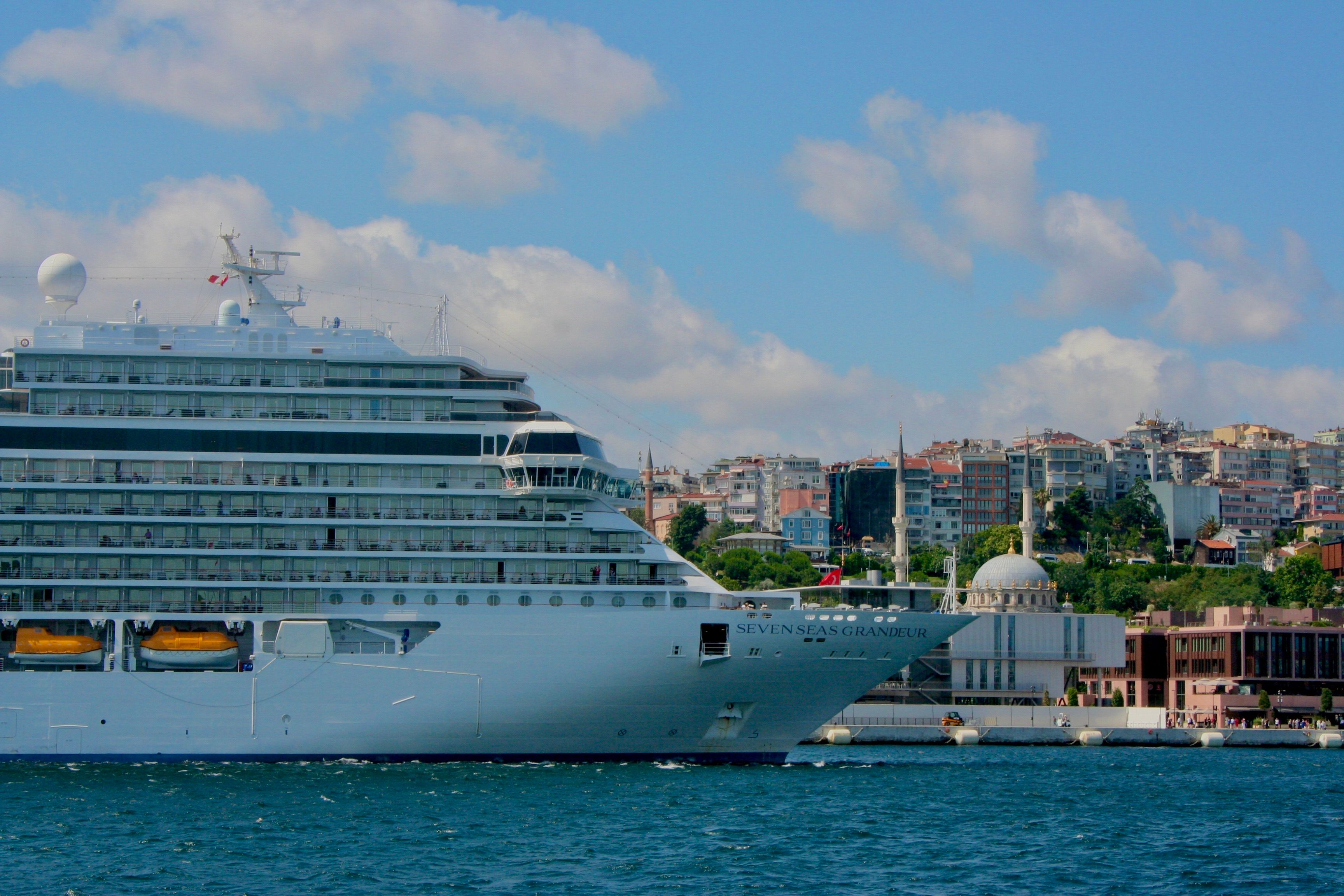 Luxurious Cruise Ship in Istanbul Harbor · Free Stock Photo