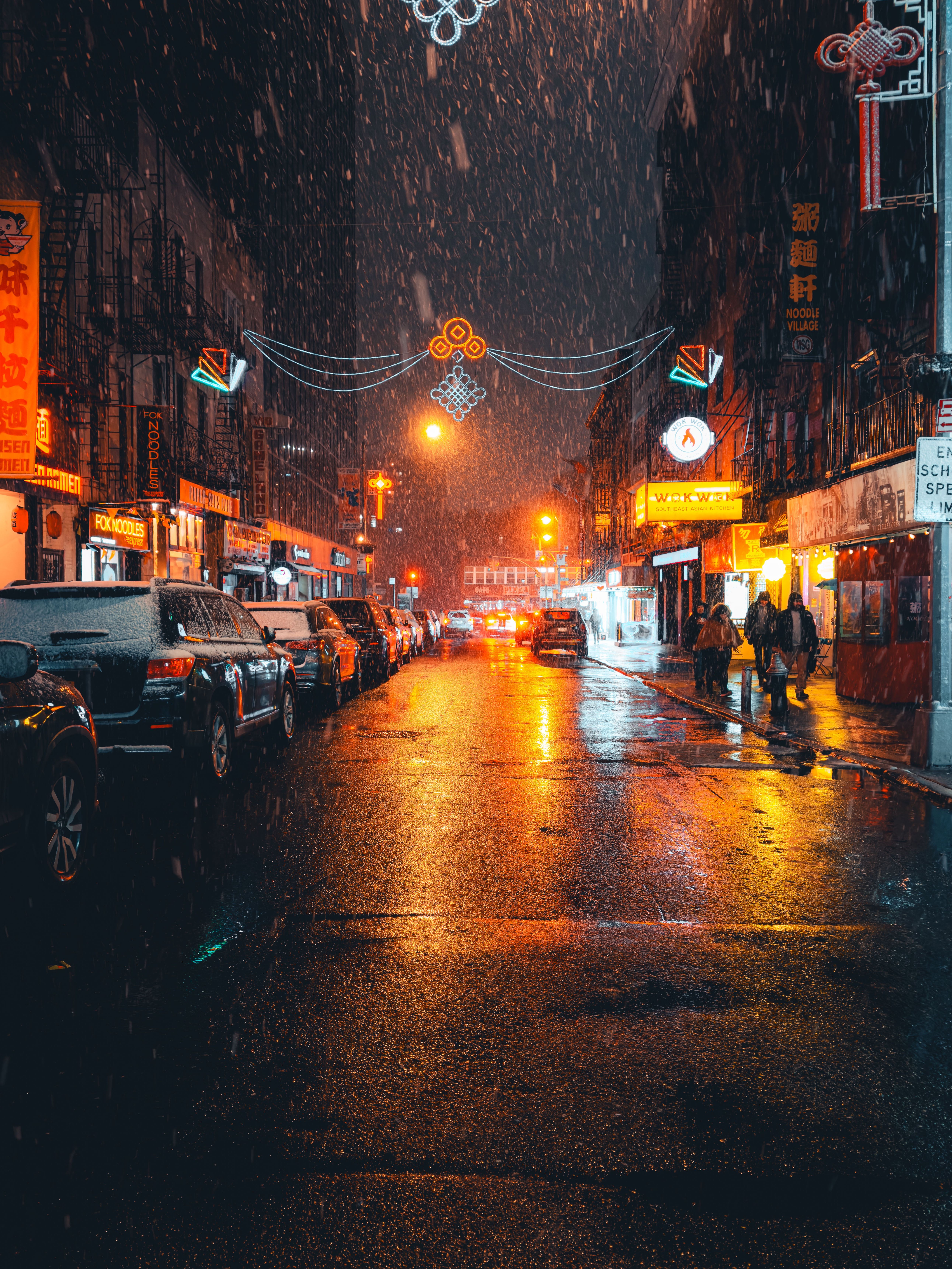 Vibrant Night Street Scene in Chinatown · Free Stock Photo
