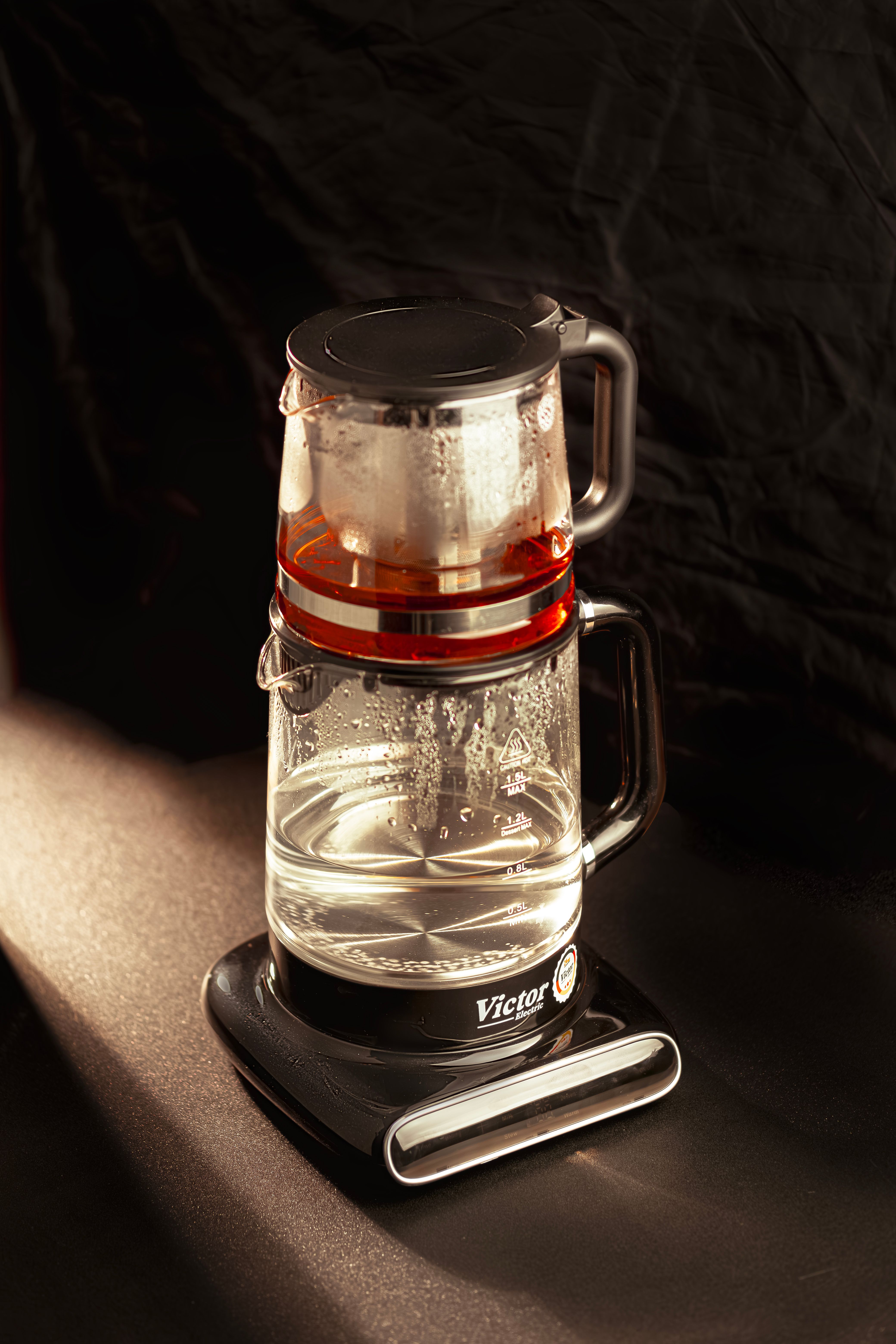 Glass Electric Kettle with Steaming Water · Free Stock Photo