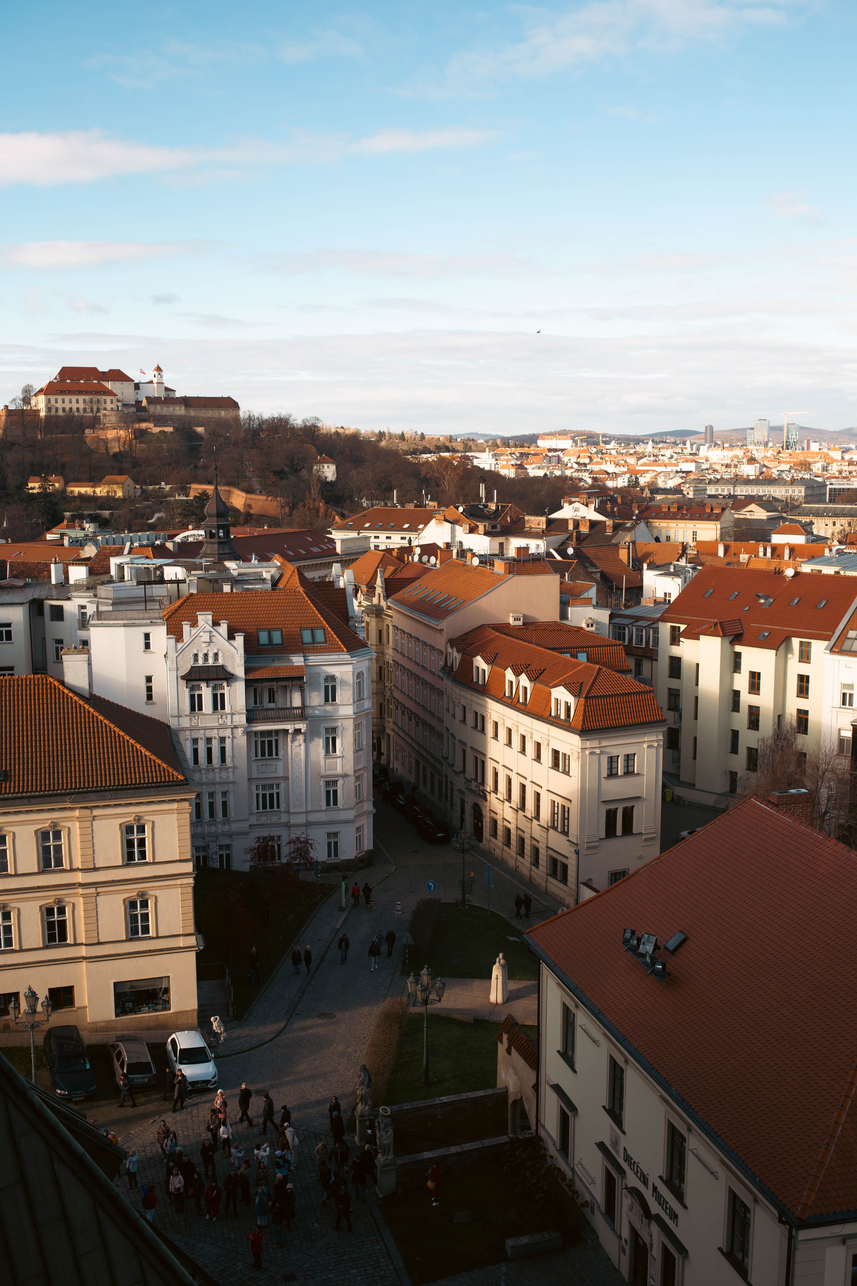 Aerial View of Brno's Historic Architecture · Free Stock Photo