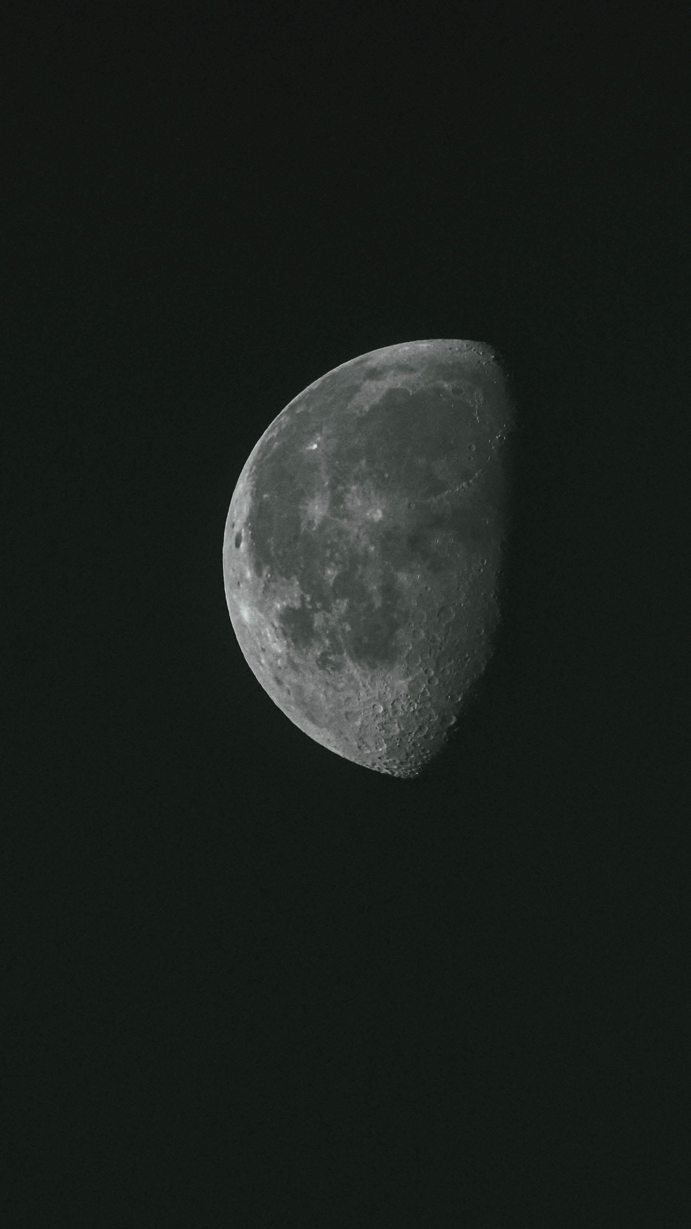 Detailed Half Moon with Visible Craters · Free Stock Photo