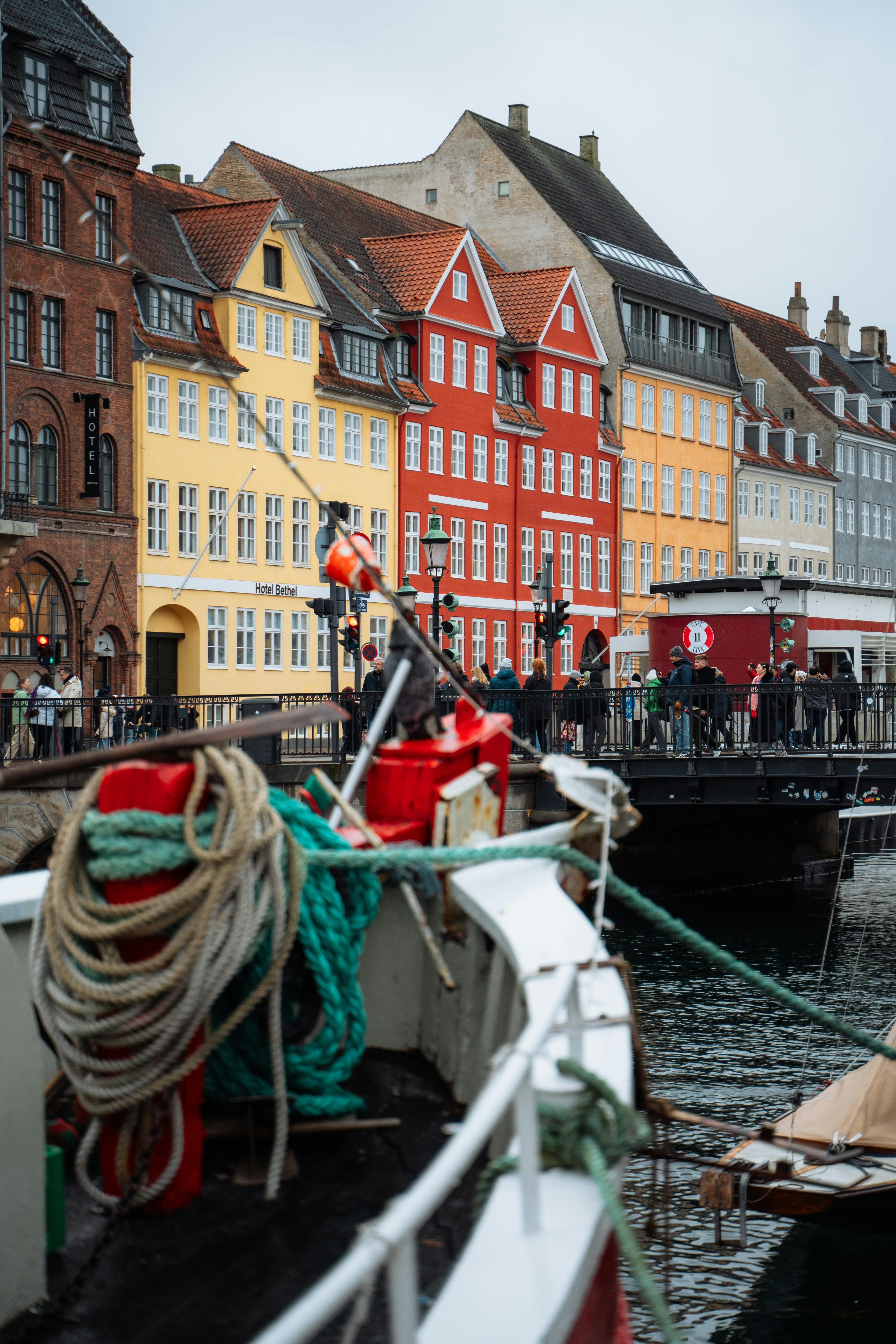 Vibrant Nyhavn Waterfront in Copenhagen, Denmark · Free Stock Photo