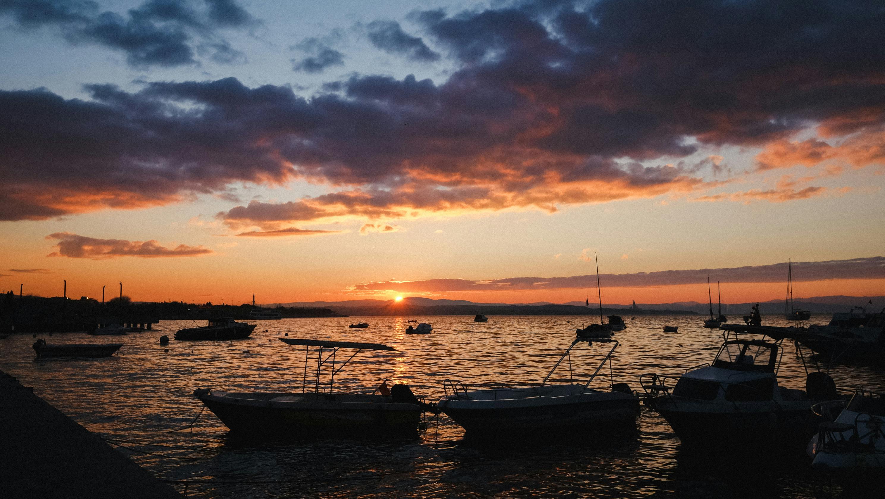 Redish Pink Sunset Sea Landscape Photos, Download The BEST Free Redish ...