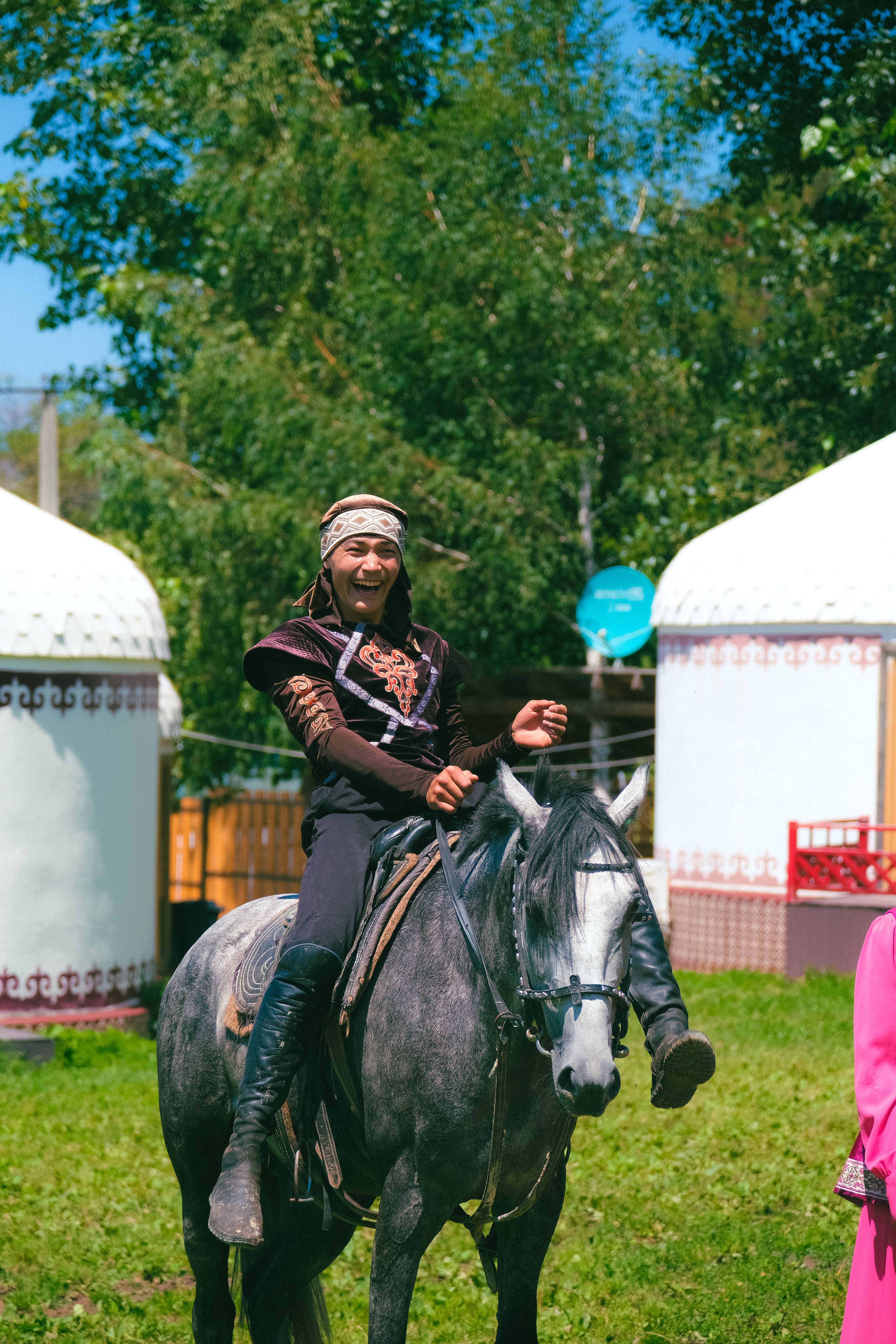 Traditional Nomadic Horseman in Scenic Setting · Free Stock Photo